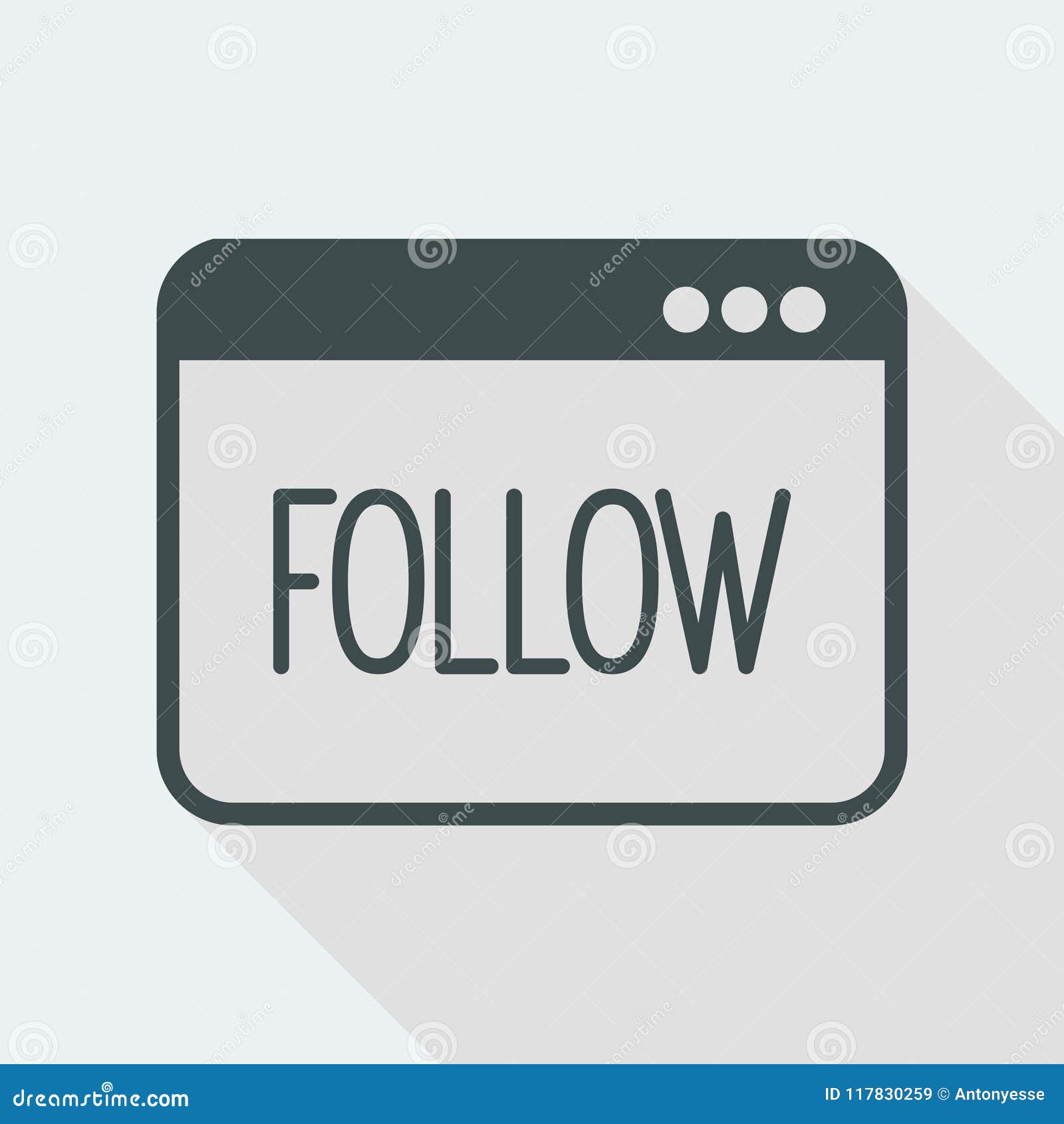 Follow Window - Vector Icon for Computer Website or Application Stock ...