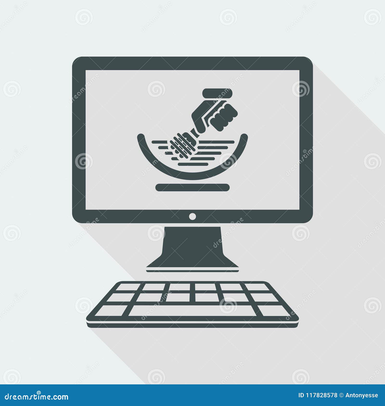 Fooding Website - Vector Flat Icon Stock Vector - Illustration of ...