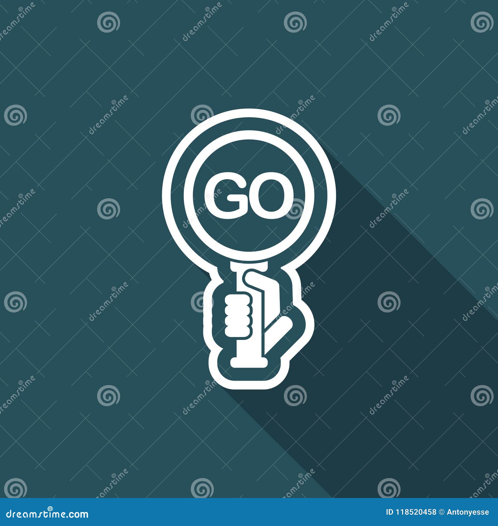 Go signal stock vector. Illustration of obligation, internet - 118520458