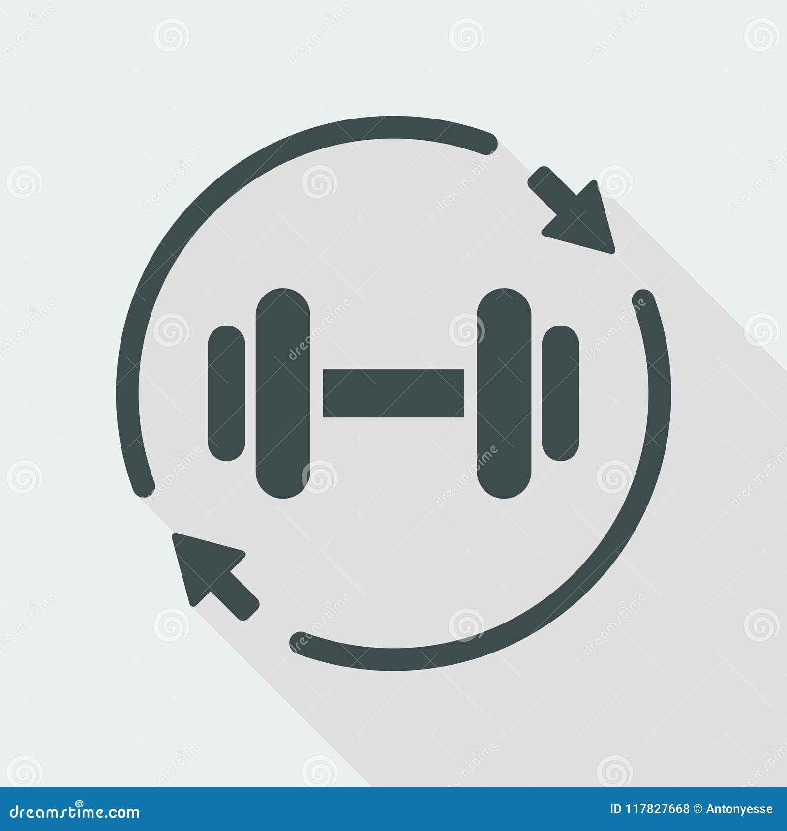 Gym Workout - Vector Flat Icon Stock Vector - Illustration of healthy ...