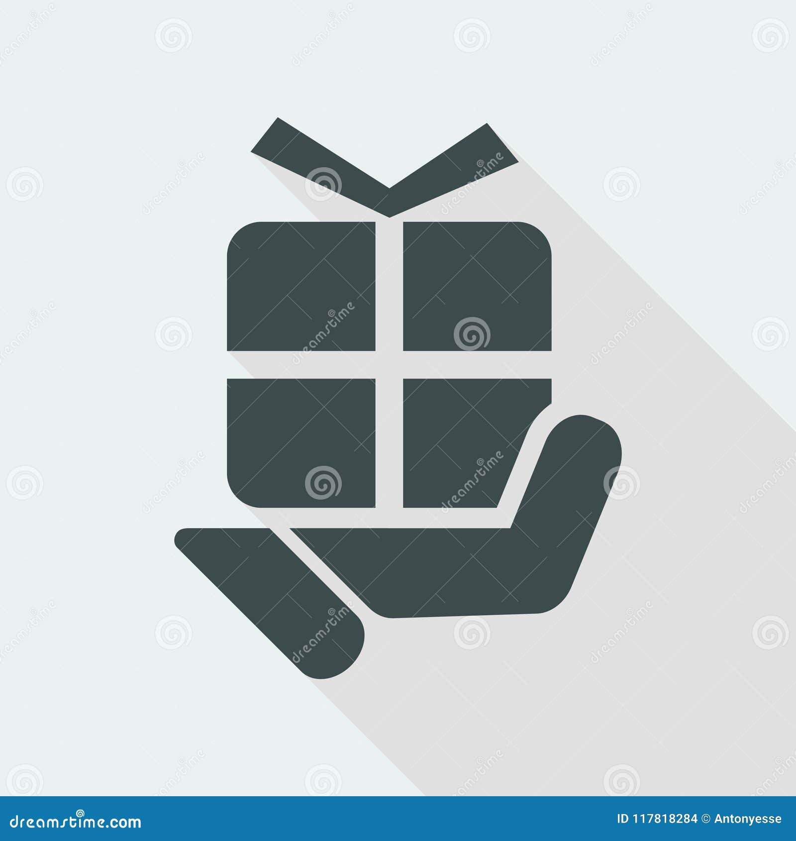 Handing a gift stock vector. Illustration of package - 117818284