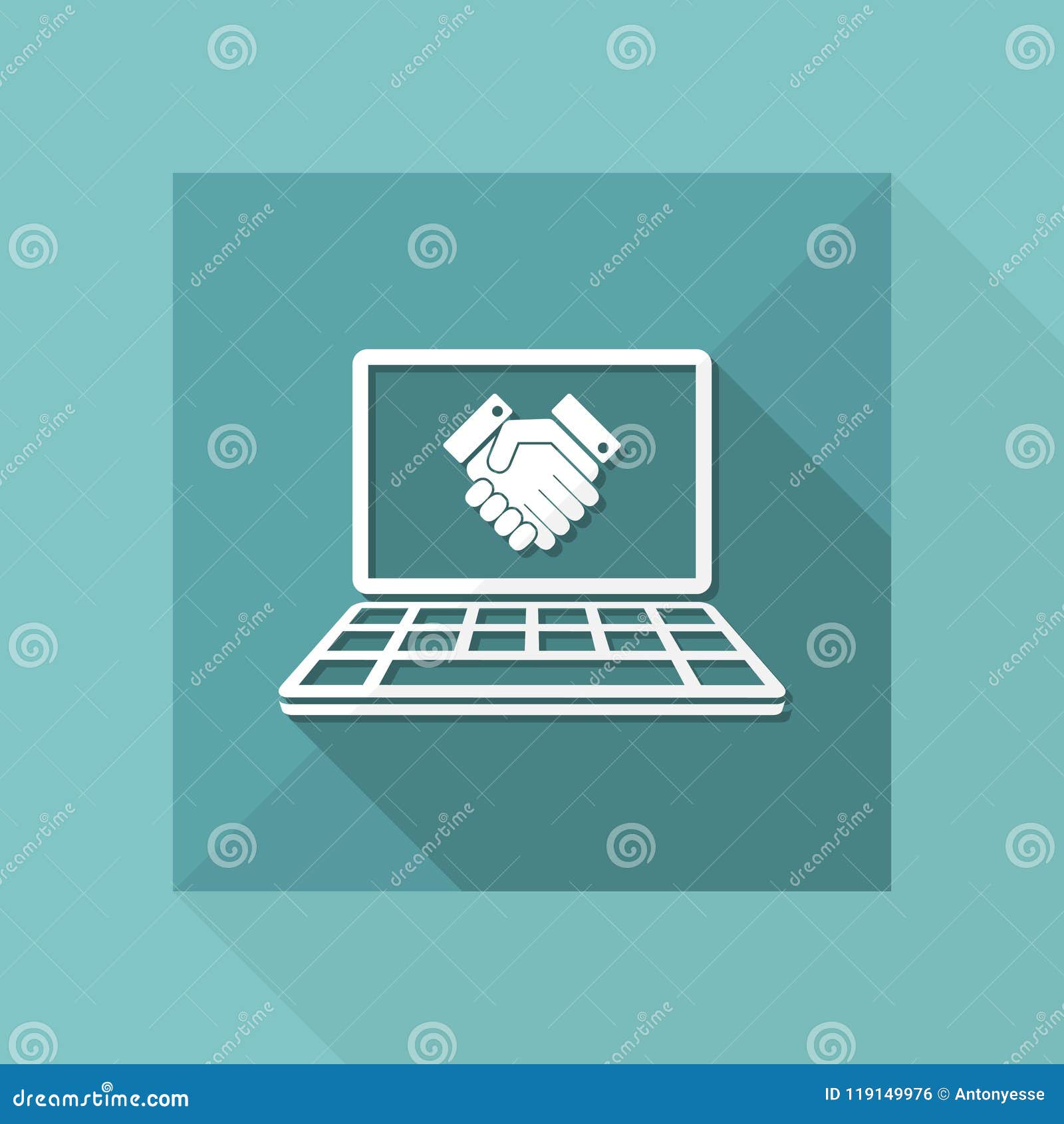 Handshake for web success stock vector. Illustration of gesturing ...