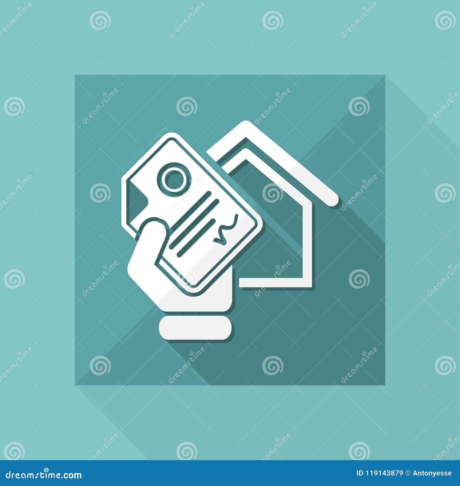 Home document icon stock vector. Illustration of agreement - 119143879