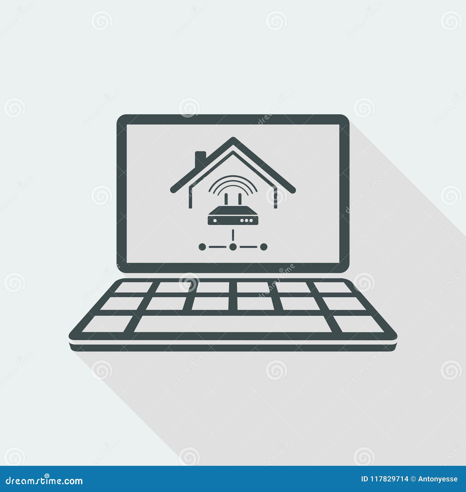 Home Network Modem - Vector Icon of Computer Application Stock Vector ...