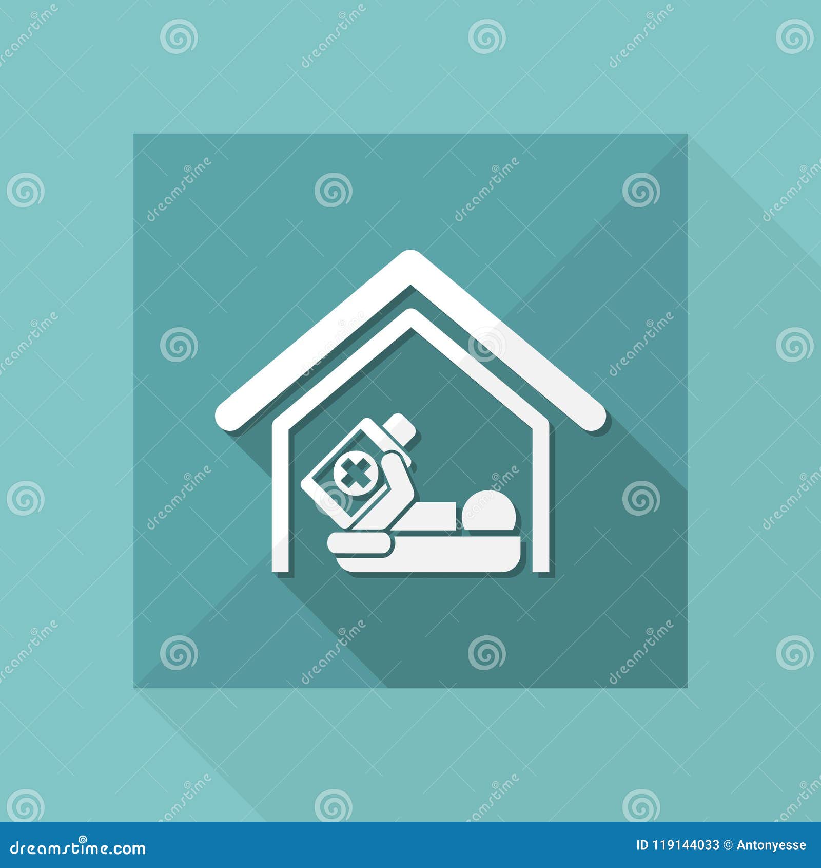 Hospitalization icon stock vector. Illustration of medicinal - 119144033