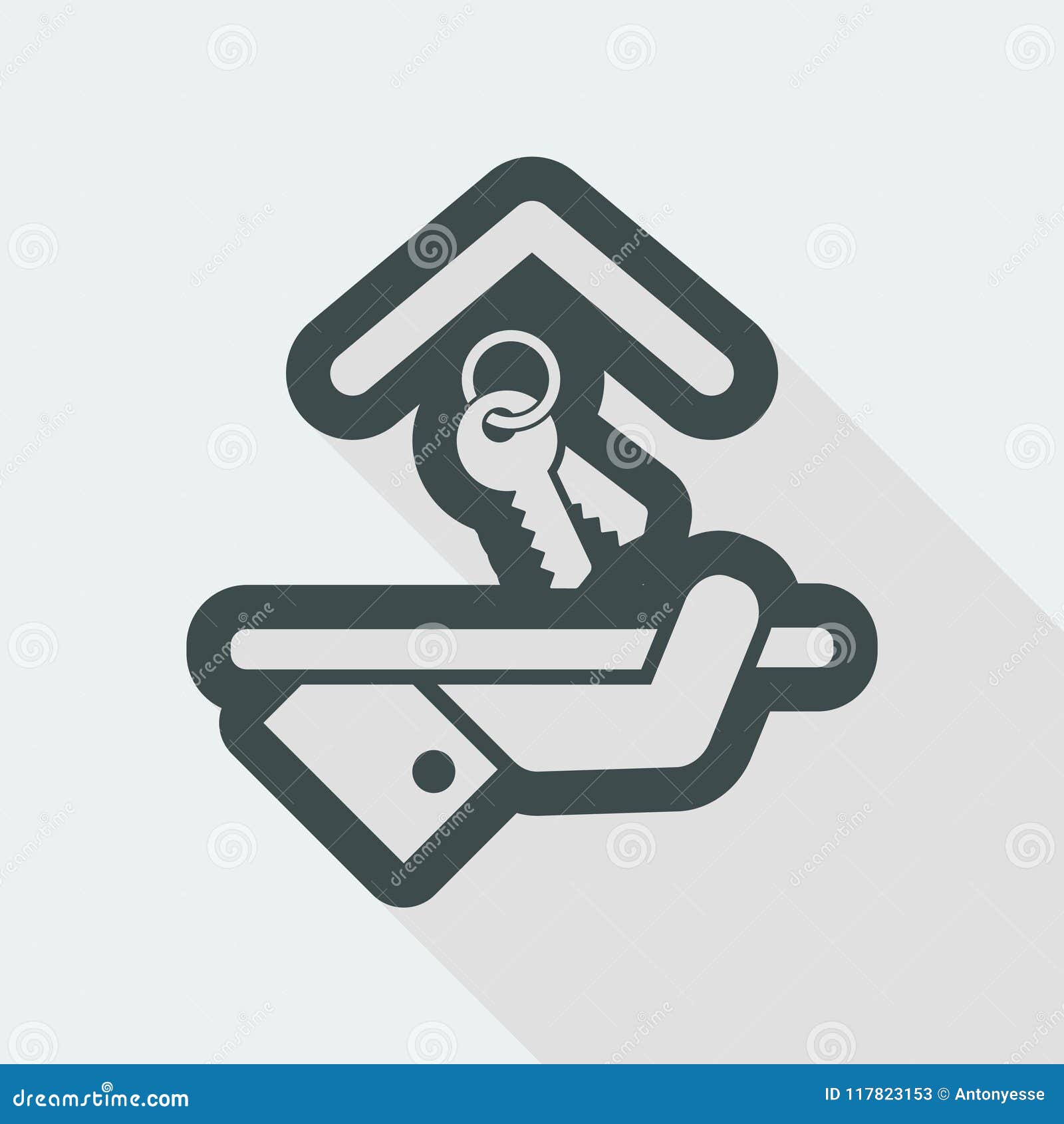 Hotel icon. Keys. stock vector. Illustration of advertising - 117823153