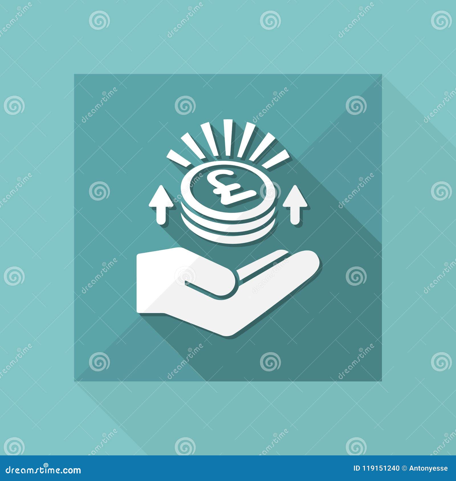 Increase Earnings - Sterling - Minimal Icon Stock Vector - Illustration ...