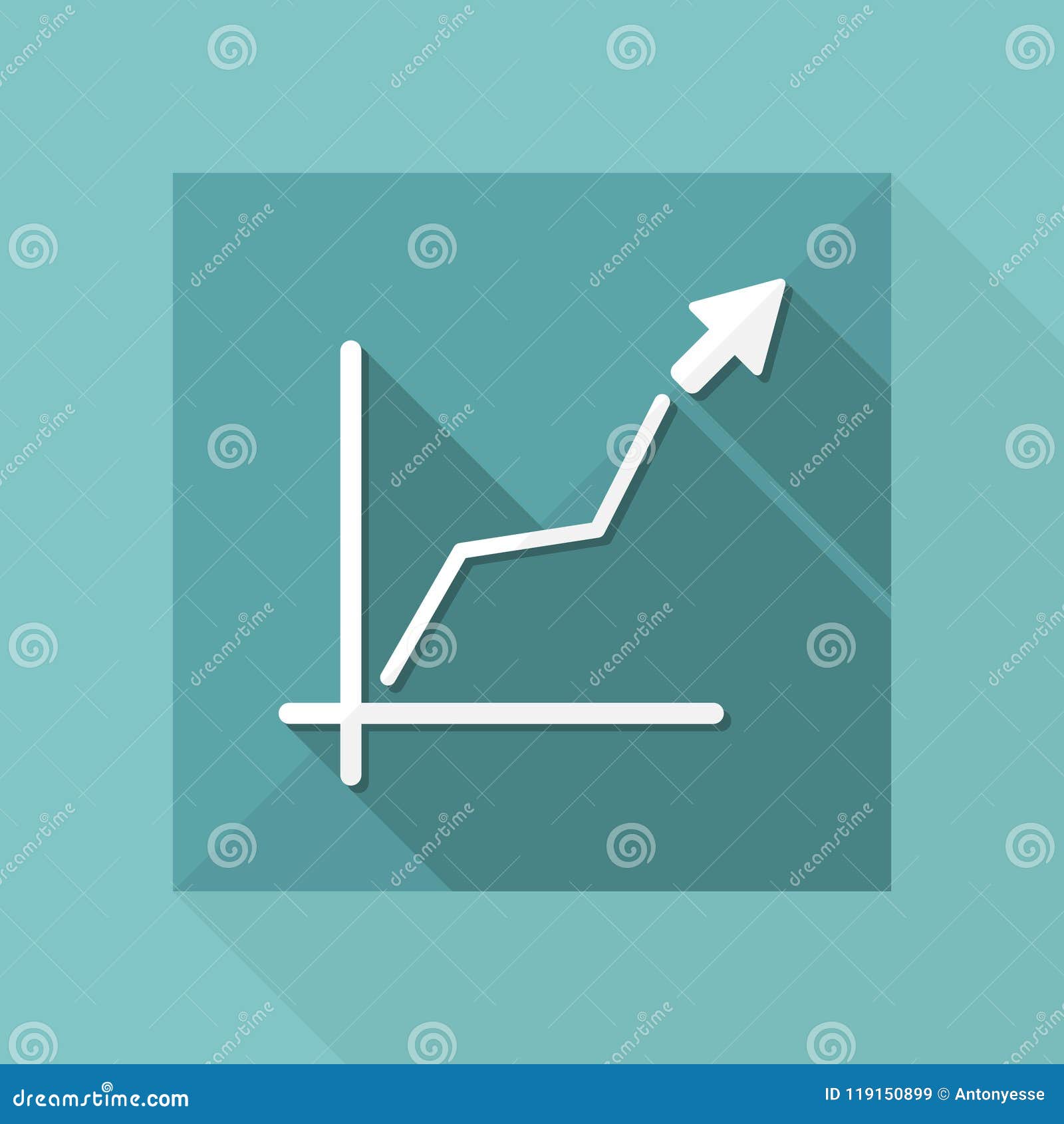 Increasing Chart - Minimal Vector Icon Stock Vector - Illustration of ...