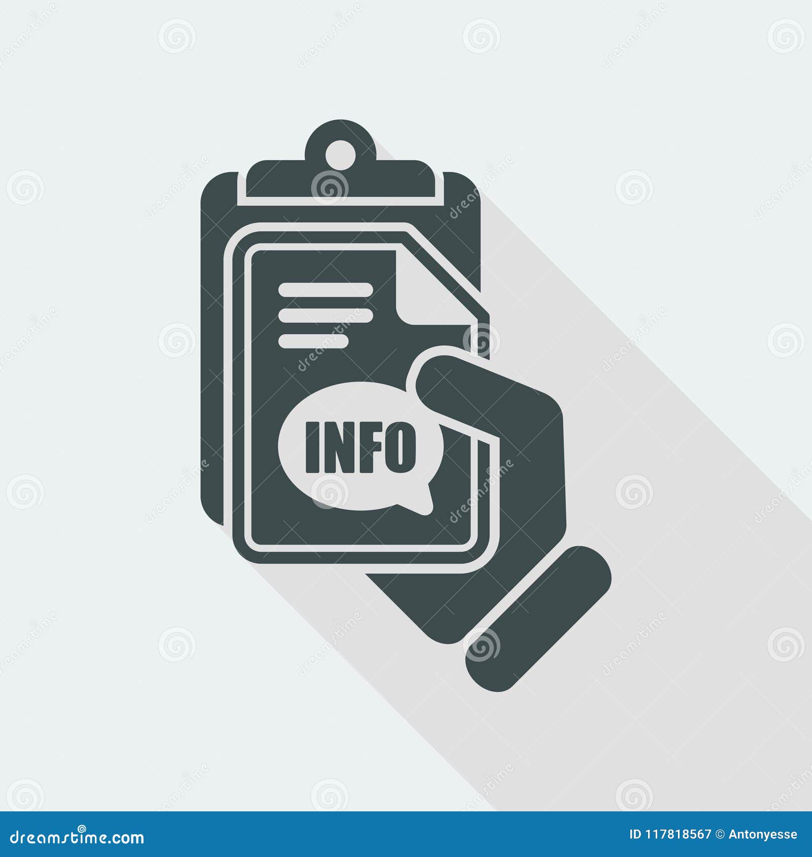 Info document icon stock vector. Illustration of correspondence - 117818567