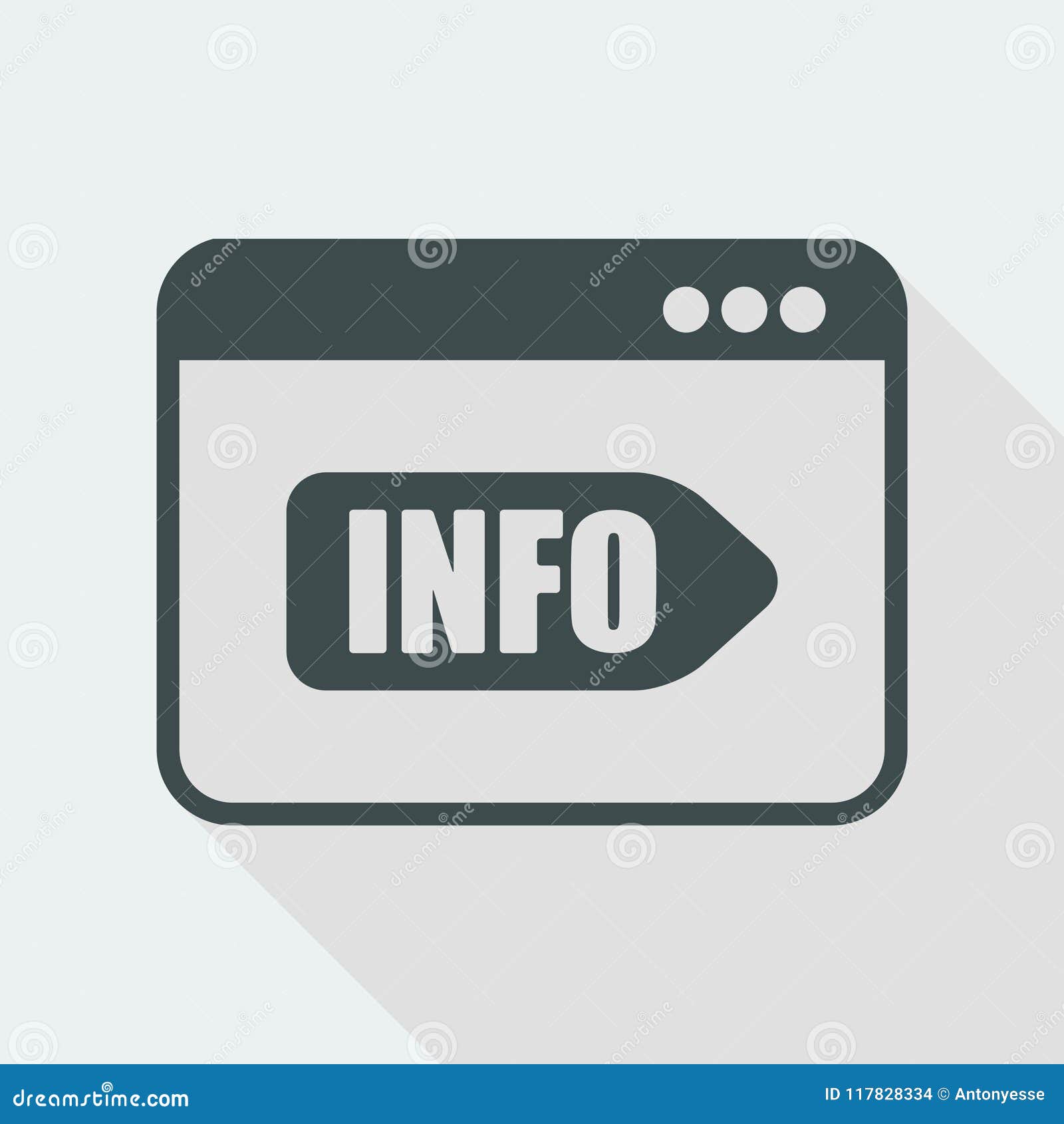 Info Signboard on Computer Website - Vector Flat Icon Stock Vector ...