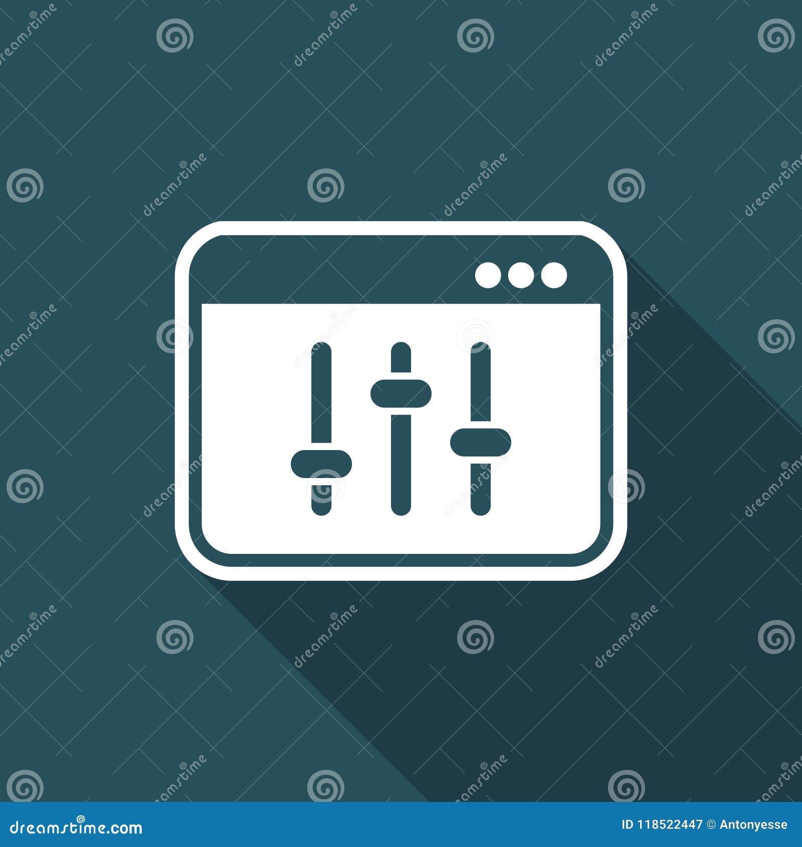 Levels Control - Vector Flat Minimal Icon Stock Vector - Illustration ...