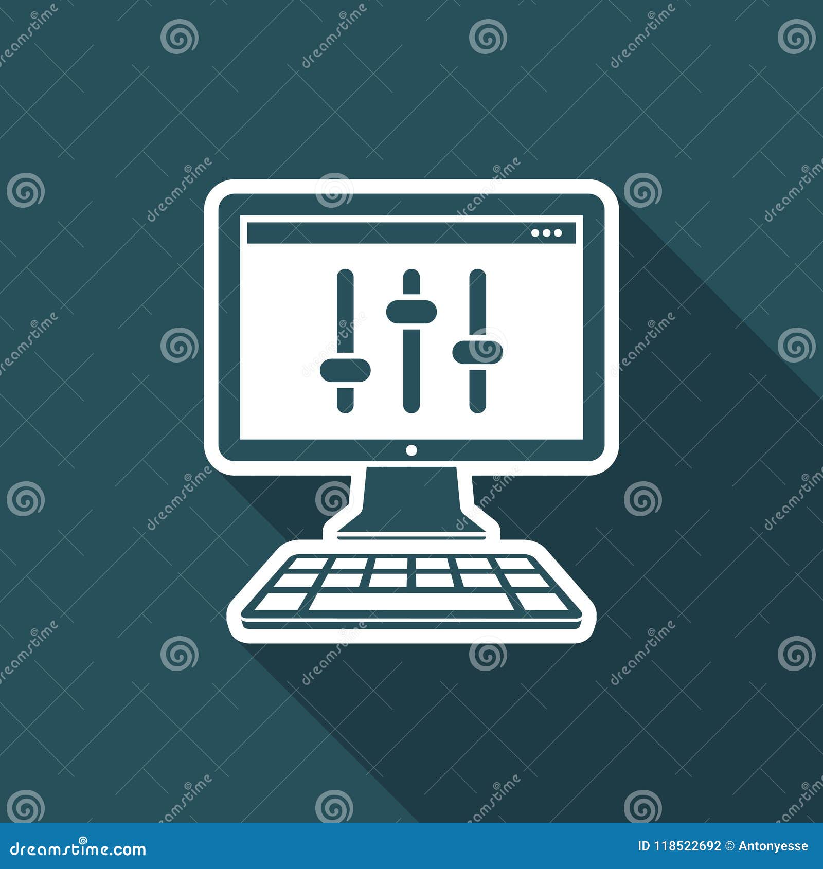 Levels Control - Vector Flat Minimal Icon Stock Vector - Illustration ...