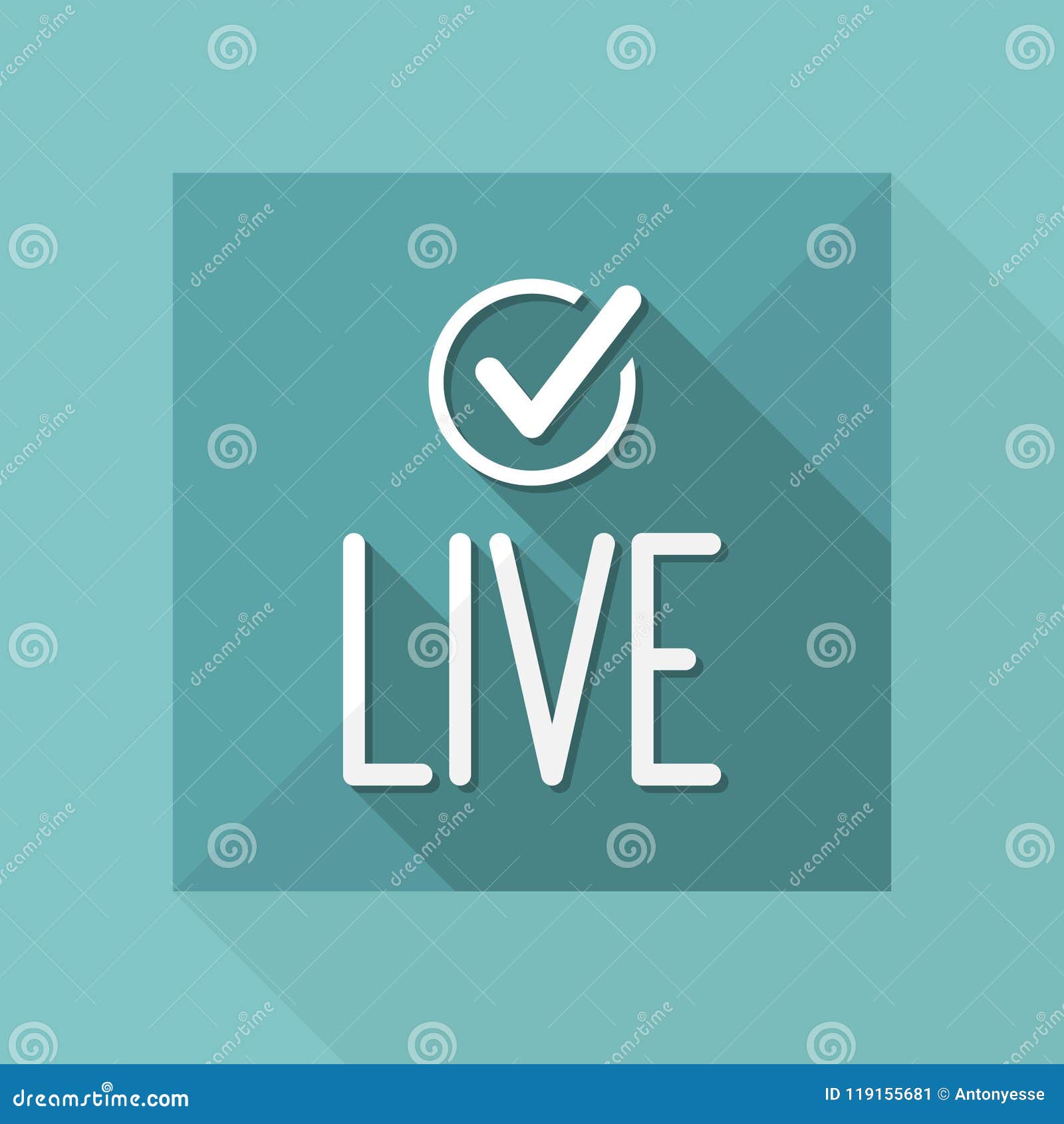 Live Button - Vector Icon for Computer Website or Application Stock ...