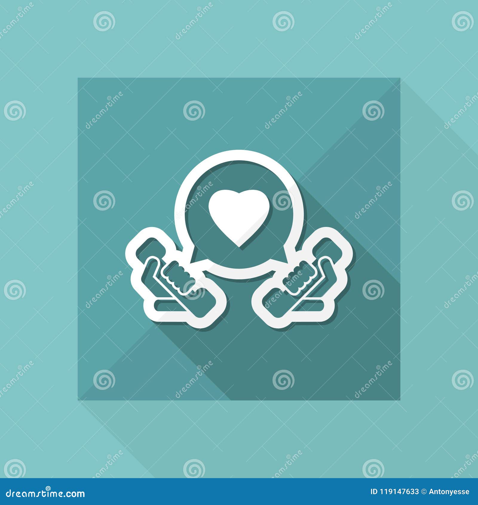 Love call icon stock vector. Illustration of affection - 119147633