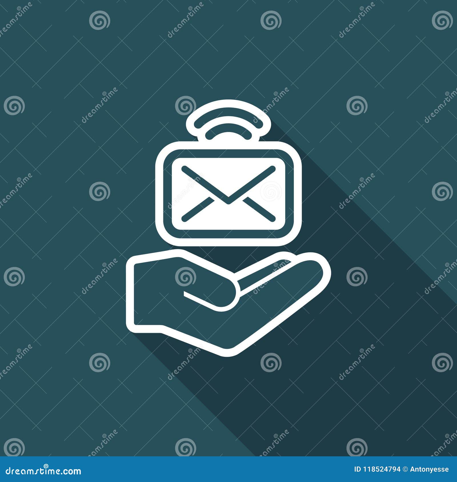 Mail Services - Minimal Vector Icon Stock Vector - Illustration of flat ...