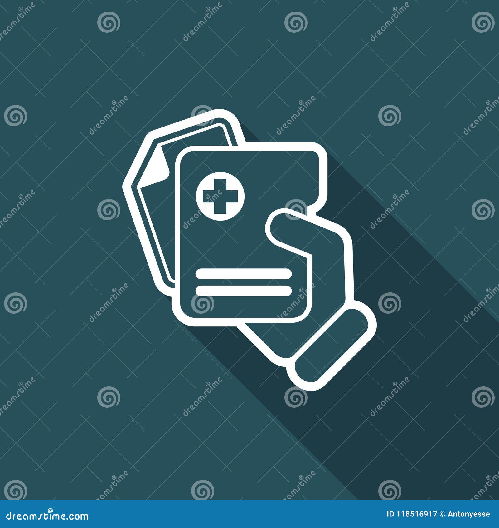 Medical document icon stock vector. Illustration of cardiac - 118516917