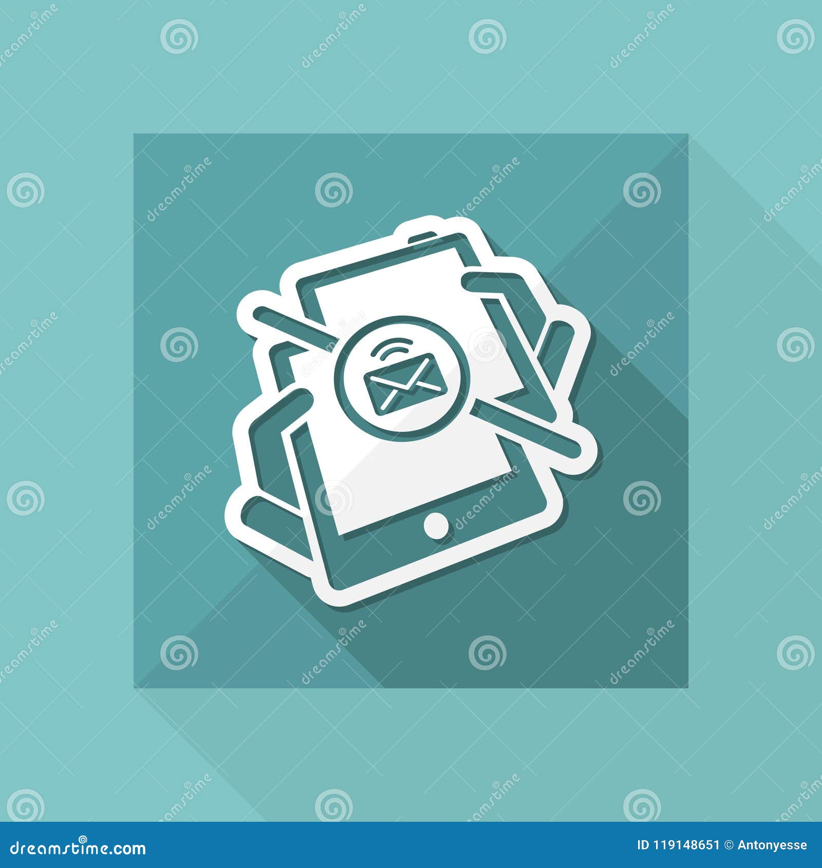 Message sending icon stock vector. Illustration of communication ...