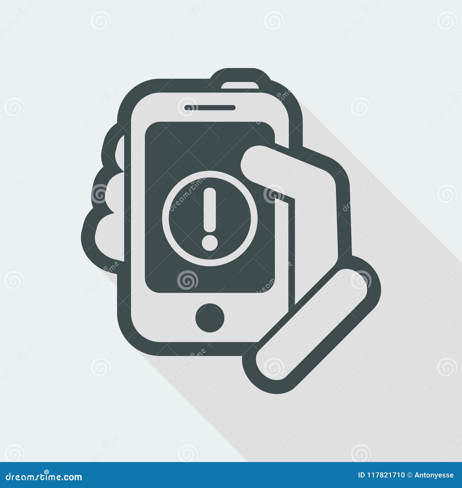Mobile device alert stock vector. Illustration of connection - 117821710