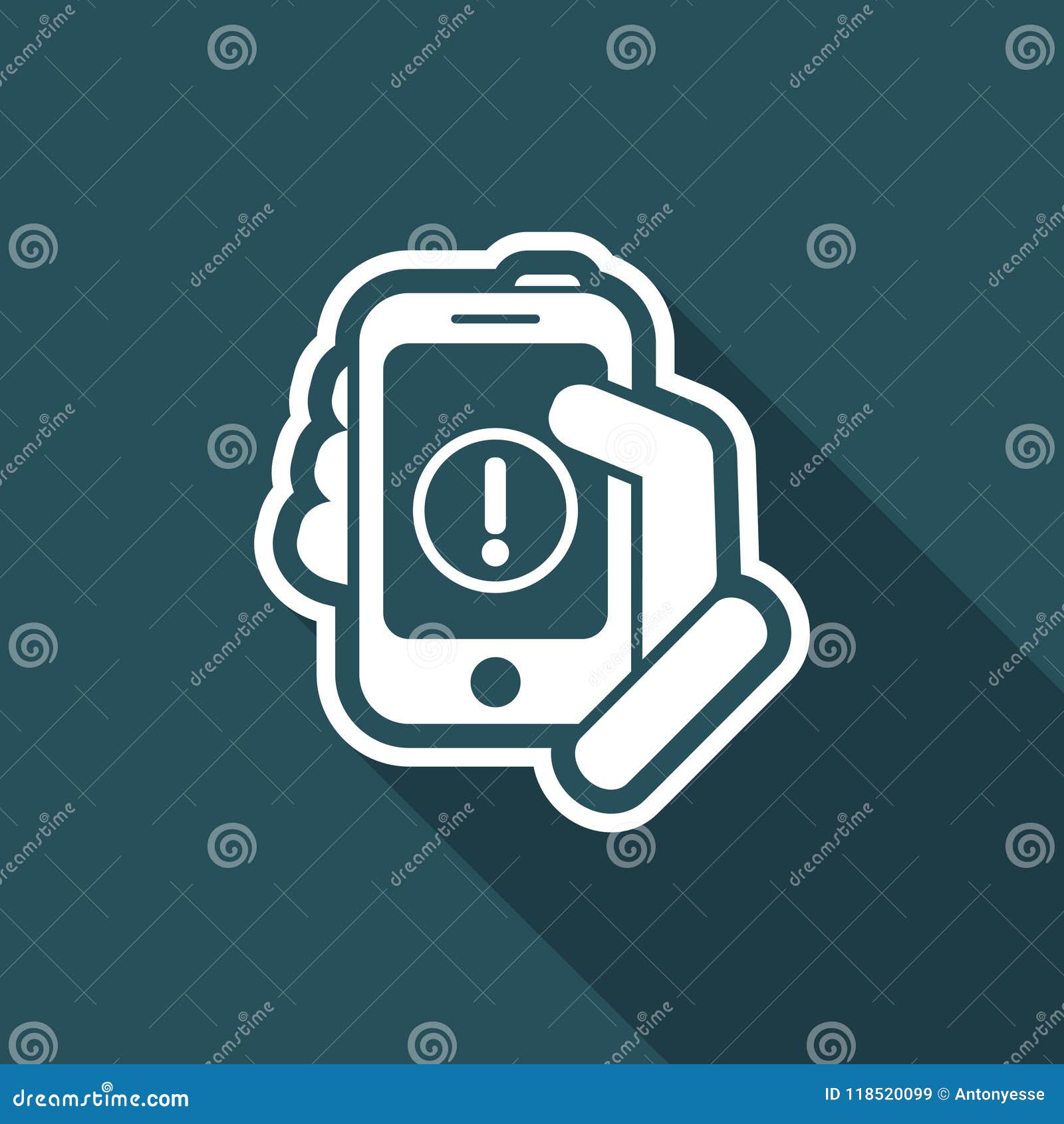 Mobile device alert stock vector. Illustration of instructions - 118520099