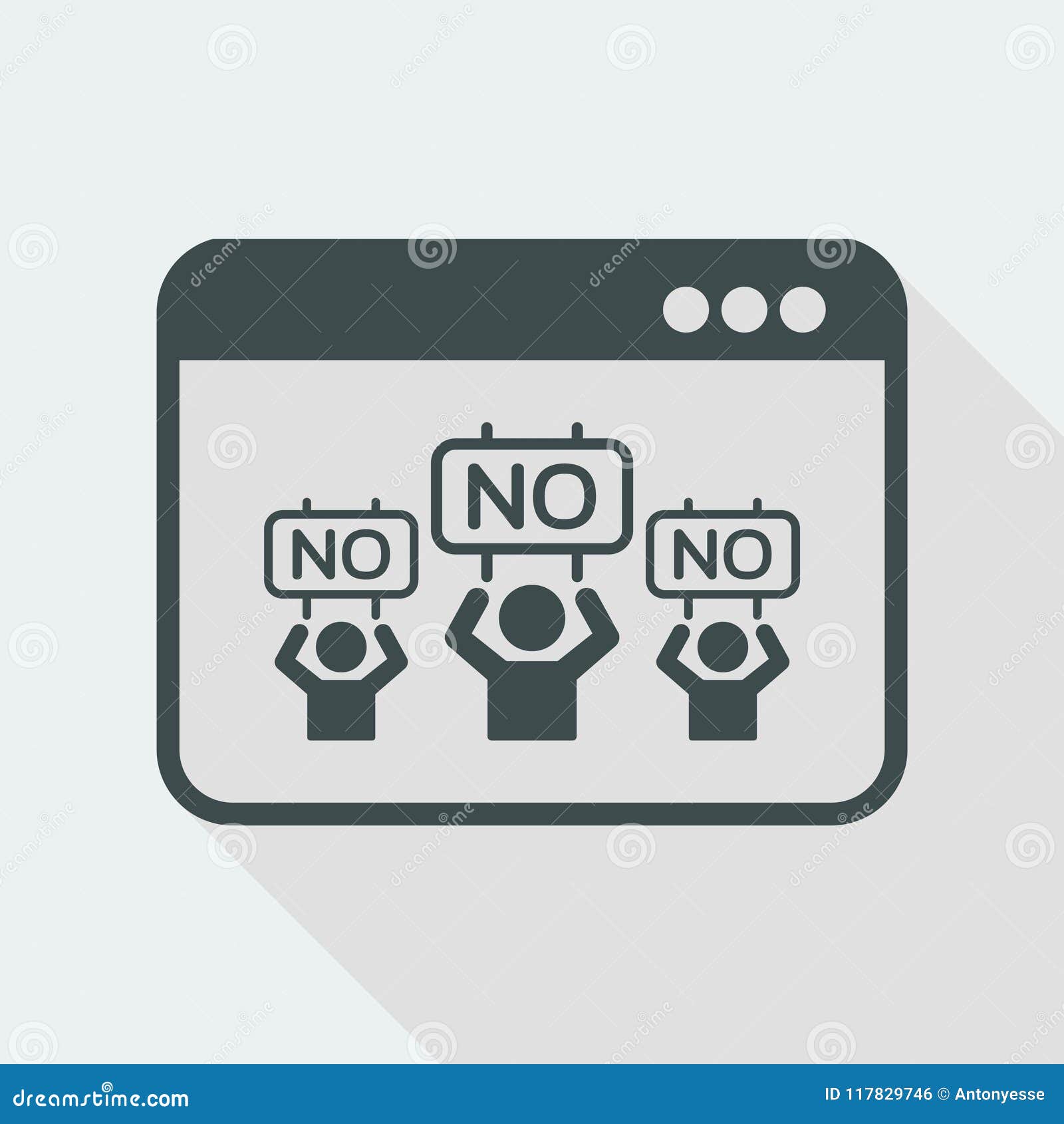 Negation Crowd - Vector Icon for Computer Website or Application Stock ...