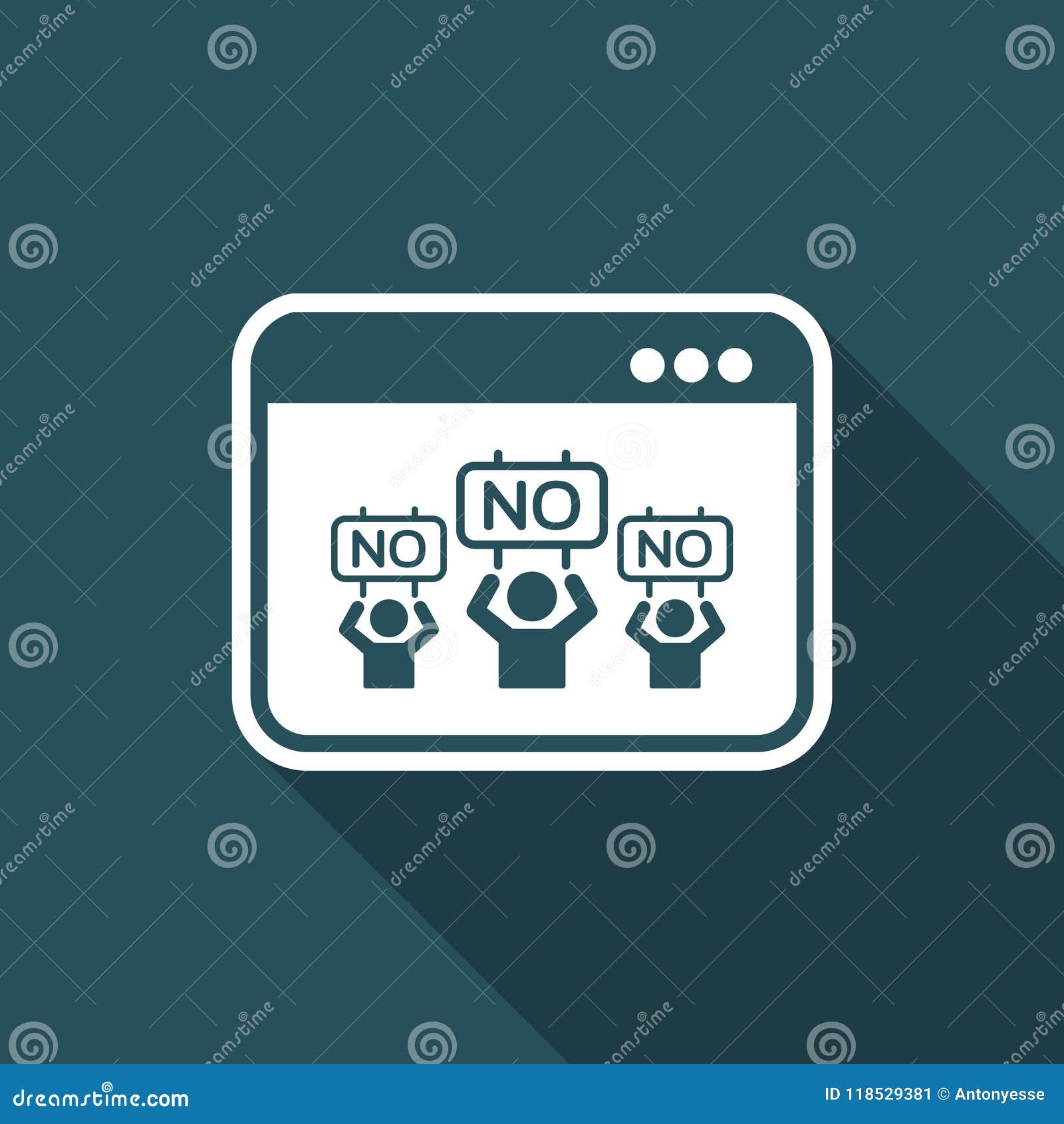 Negation Crowd - Vector Icon for Computer Website or Application Stock ...