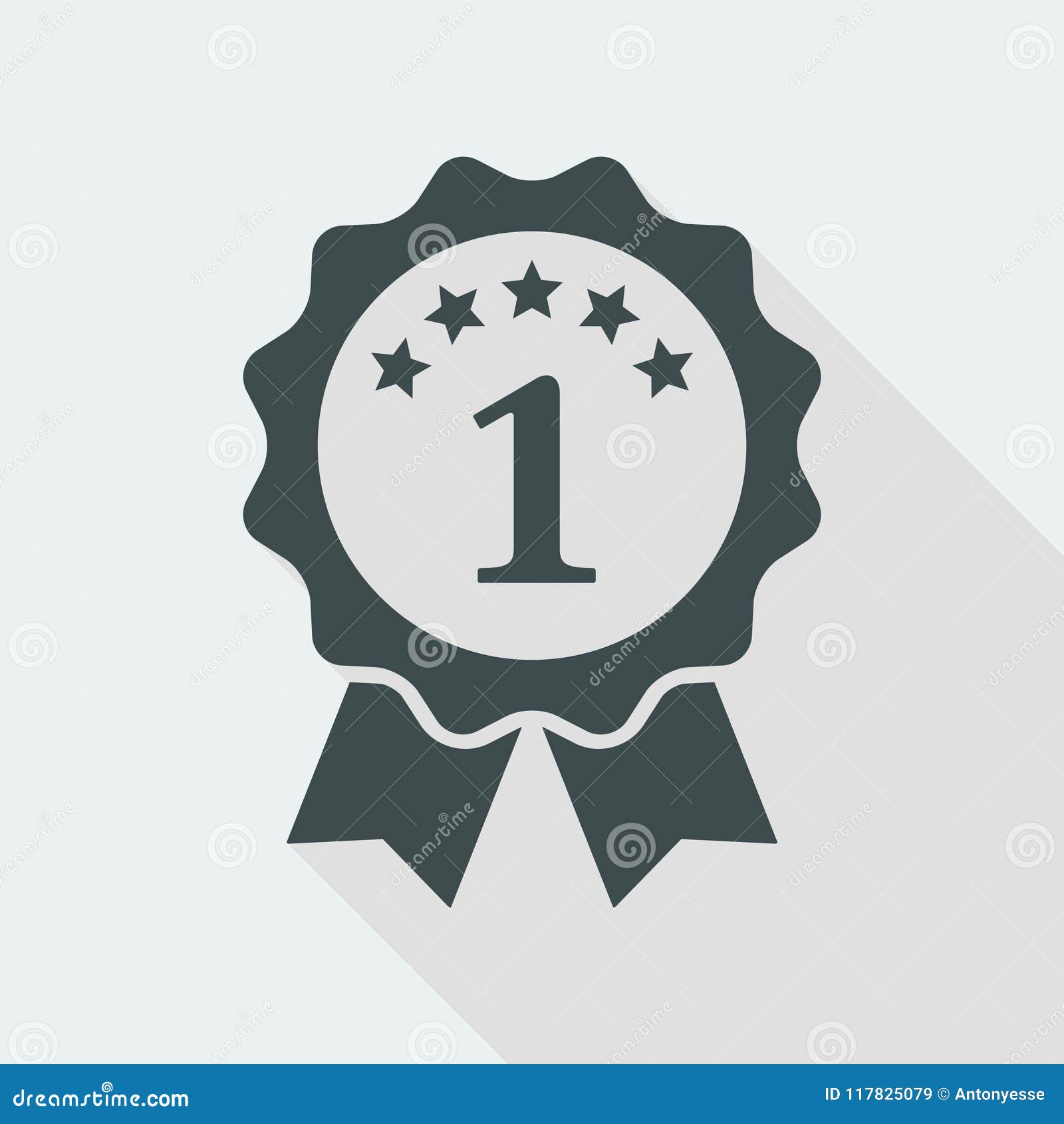 Number one symbol icon stock vector. Illustration of podium - 117825079