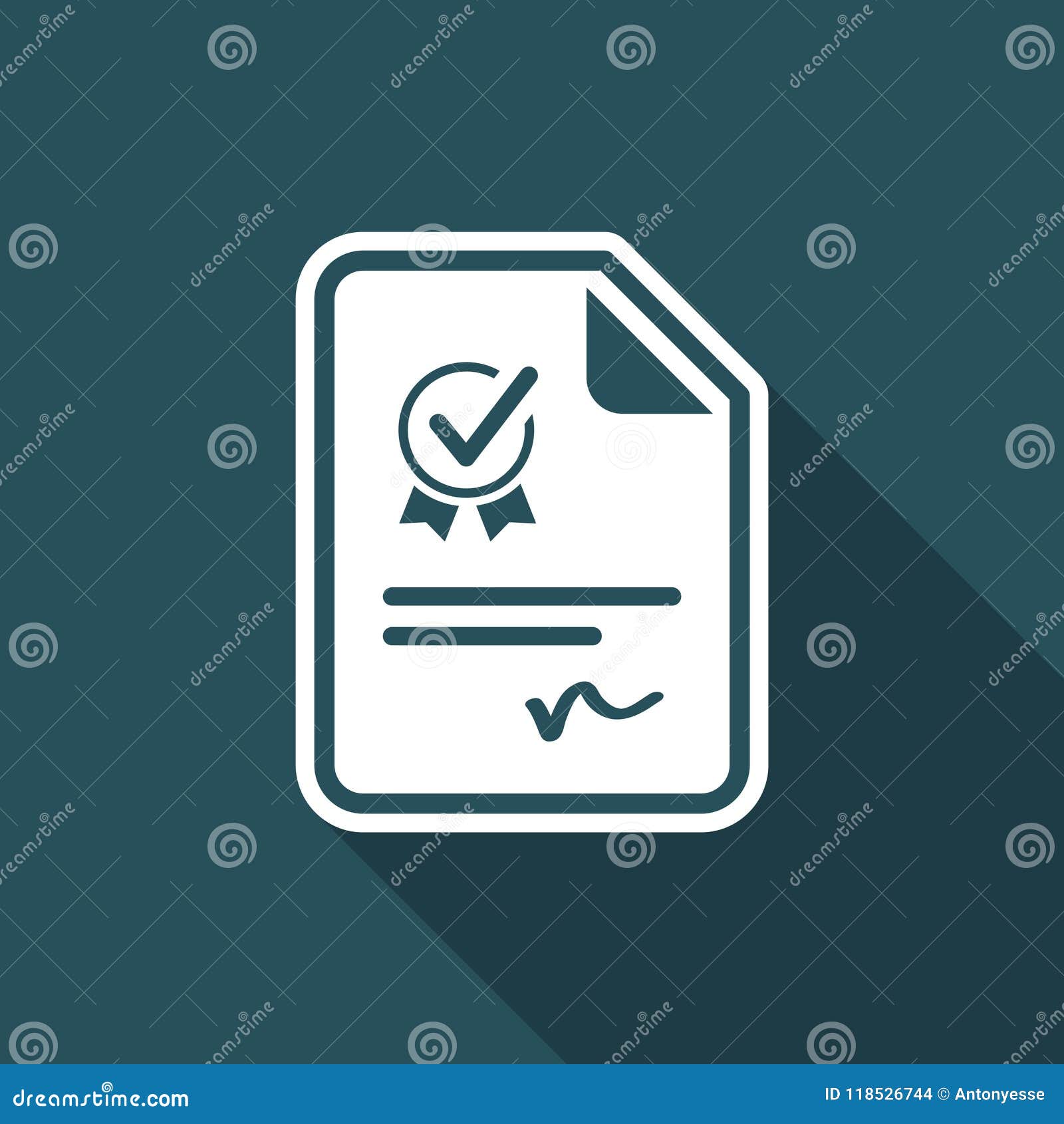 Official Certificate Document - Vector Web Icon Stock Vector ...