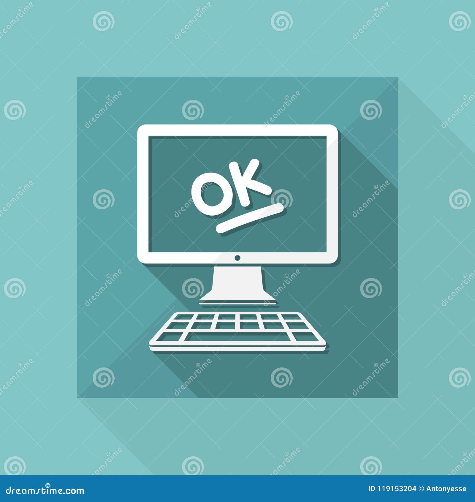 Ok Result - Approved Application - Vector Flat Icon Stock Vector ...
