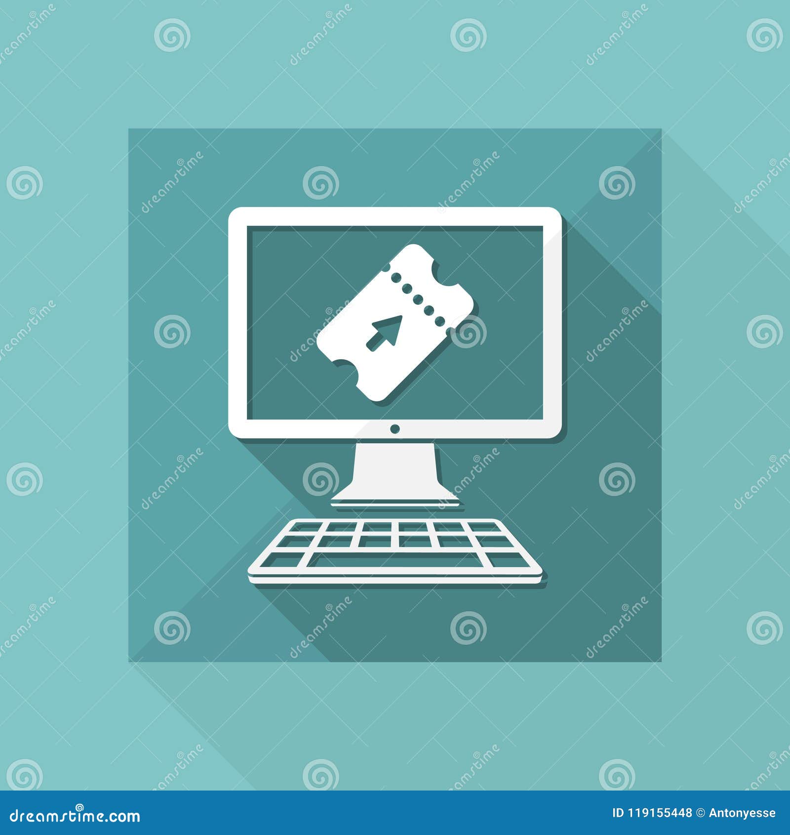 Online Booking - Vector Icon for Computer Website or Application Stock ...