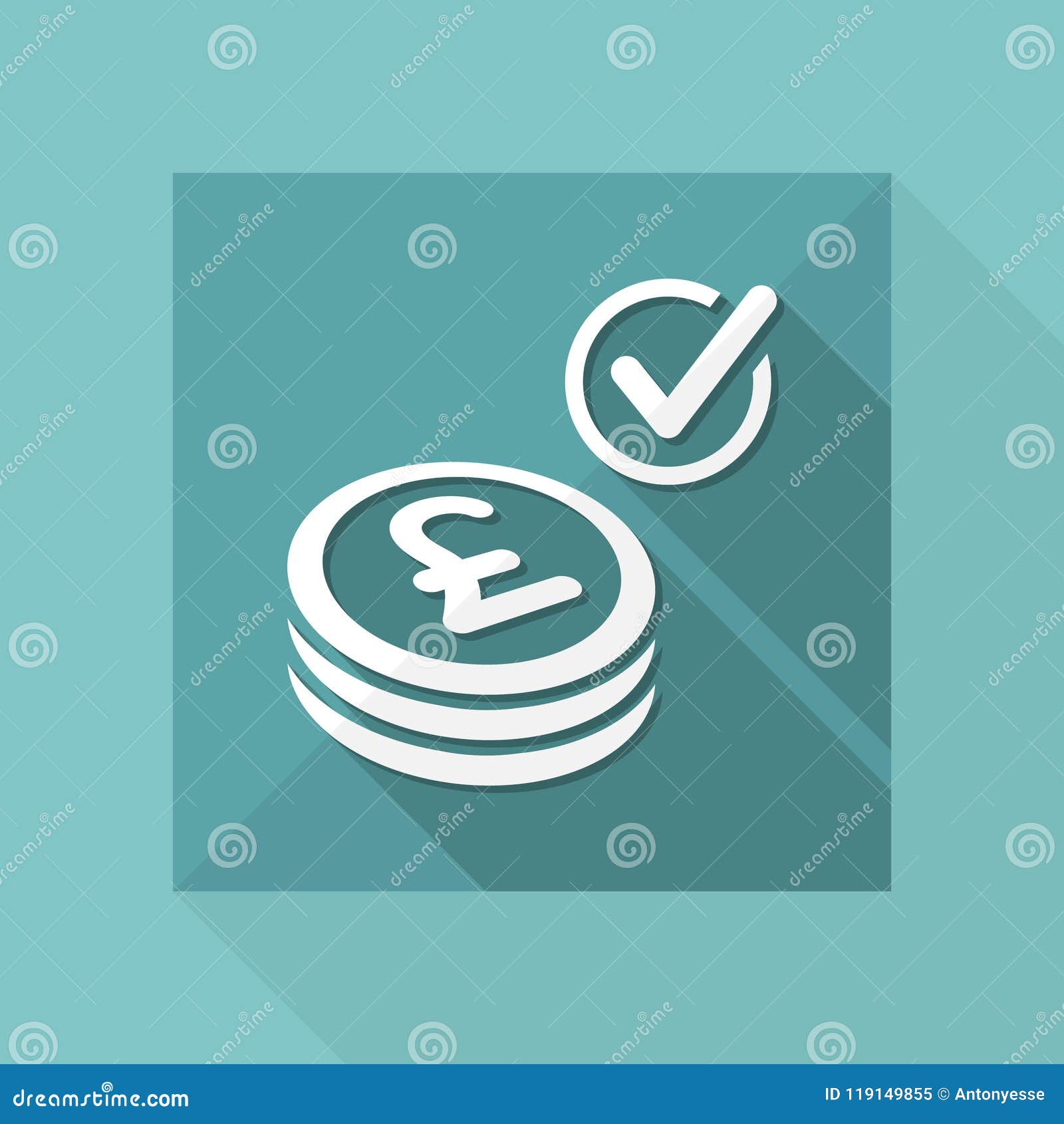 Payment Checking Icon - Sterling Stock Vector - Illustration of confirm ...