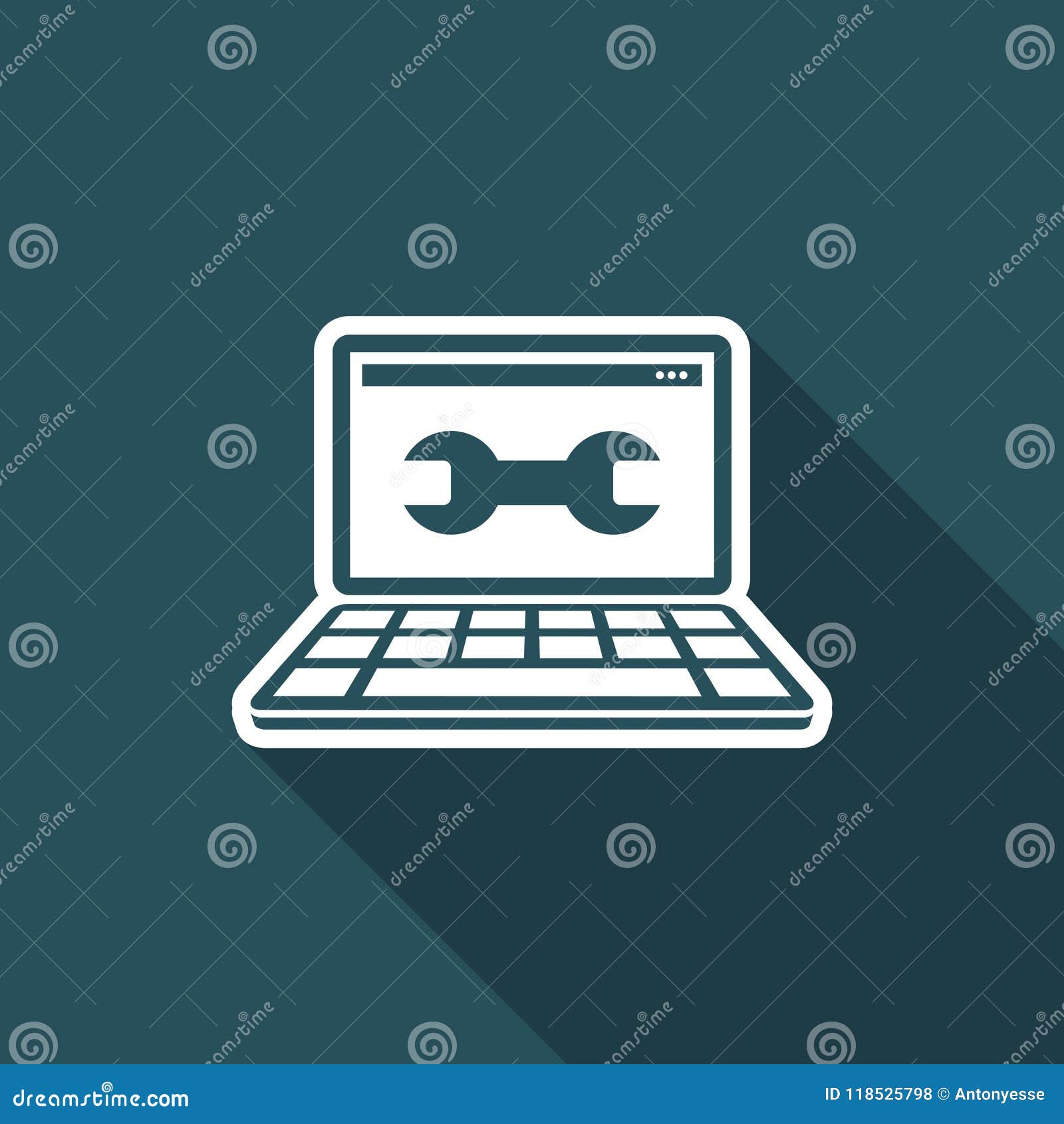 Pc Assistance - Vector Web Icon Stock Vector - Illustration of ...