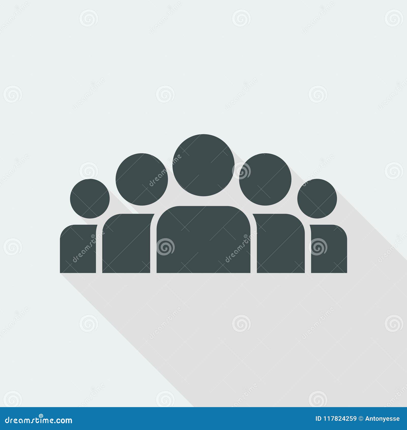 People Group - Vector Flat Minimal Icon Stock Vector - Illustration of ...