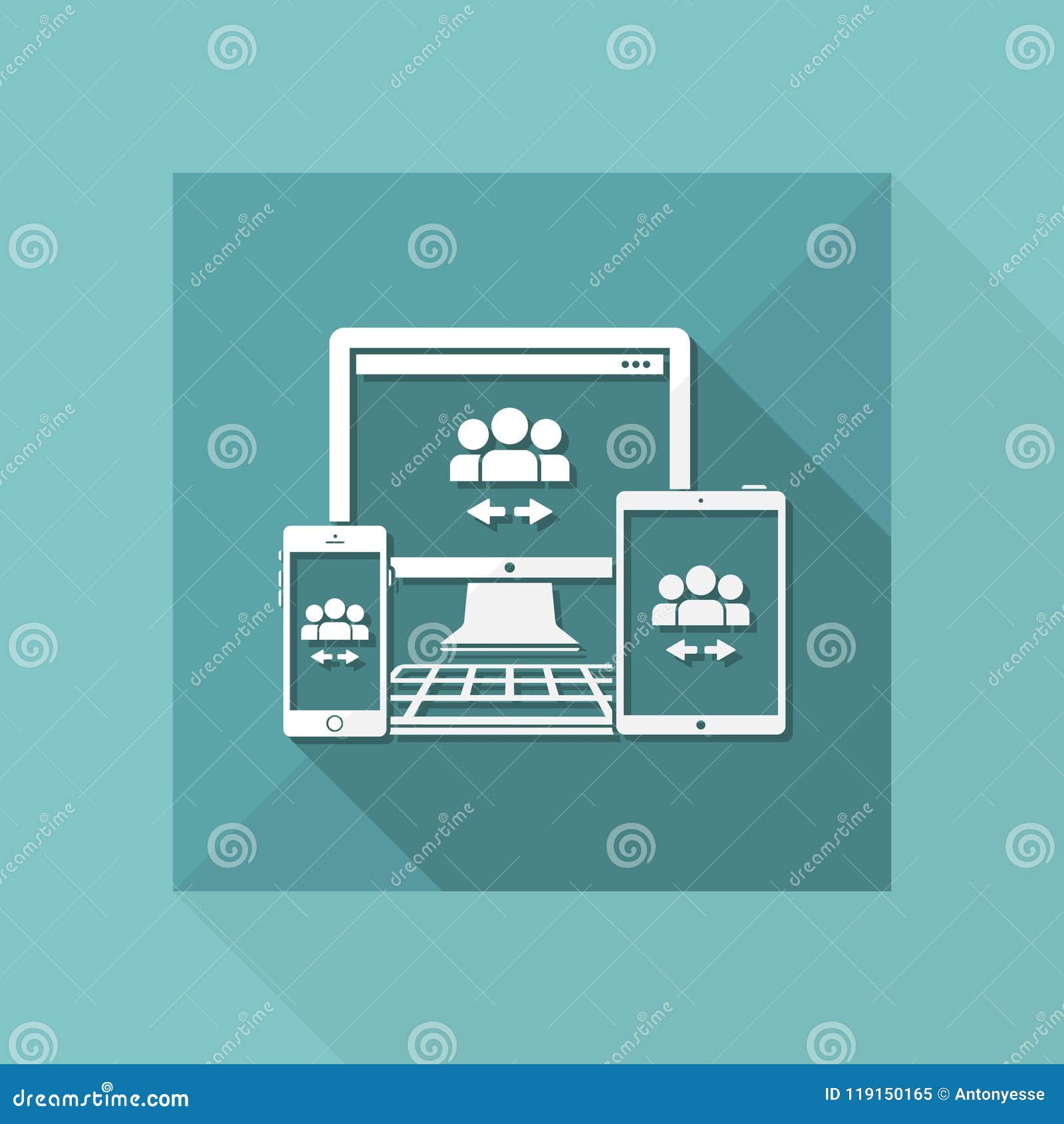 People Network Exchange Icon Stock Vector - Illustration of person ...