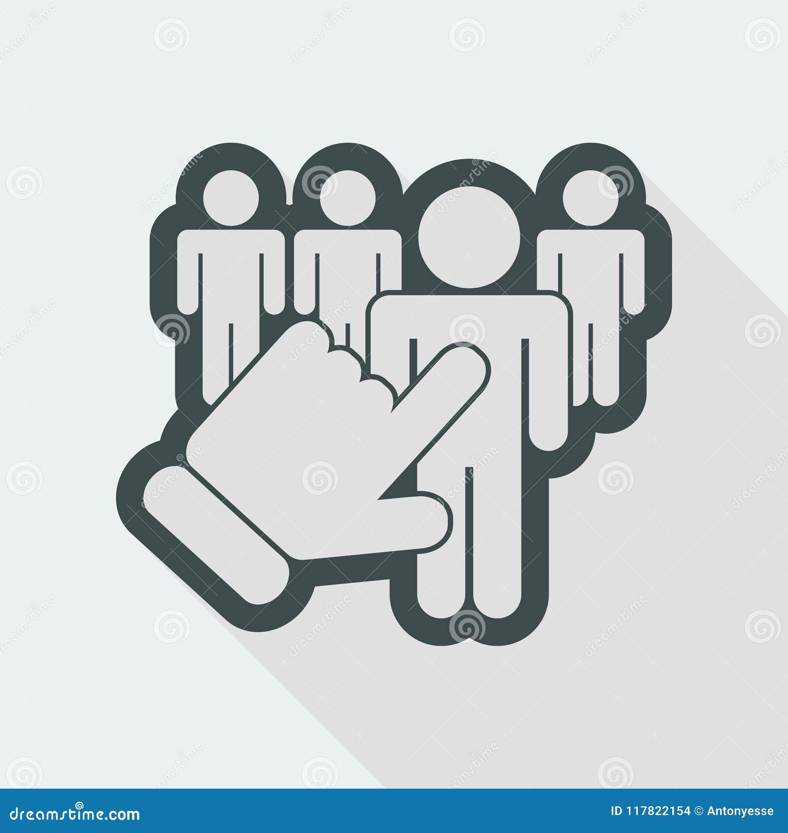 People selection icon stock vector. Illustration of focus - 117822154