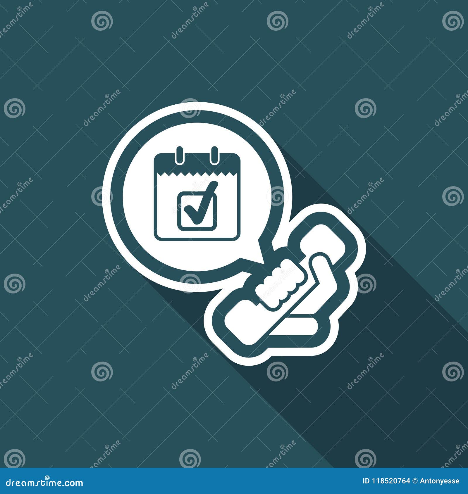 Phone call to agree date stock vector. Illustration of service - 118520764