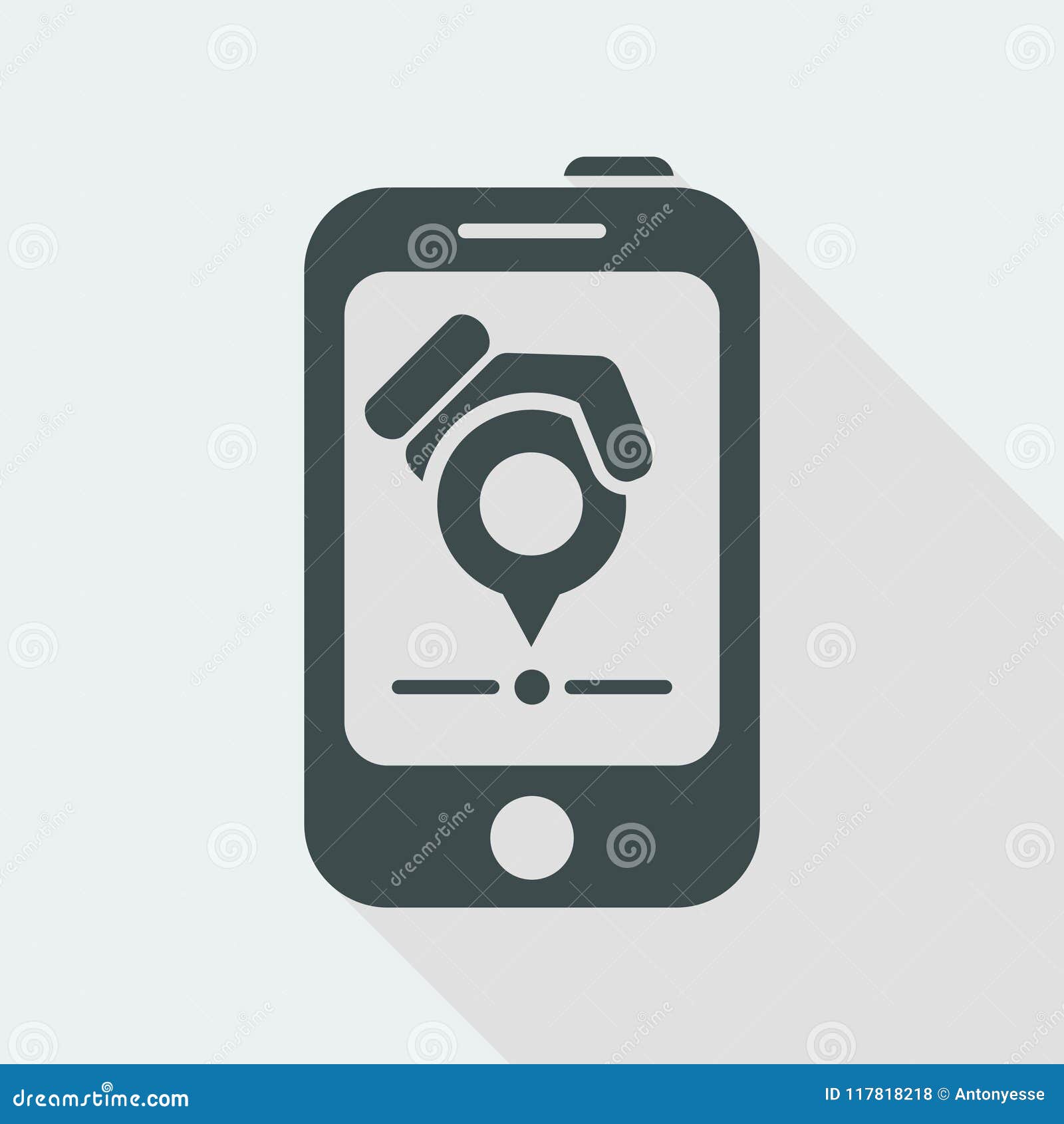 Phone navigation system stock vector. Illustration of point - 117818218