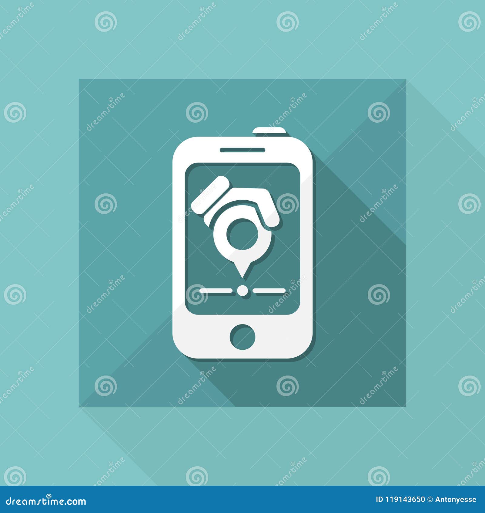 Phone navigation system stock vector. Illustration of positioning ...