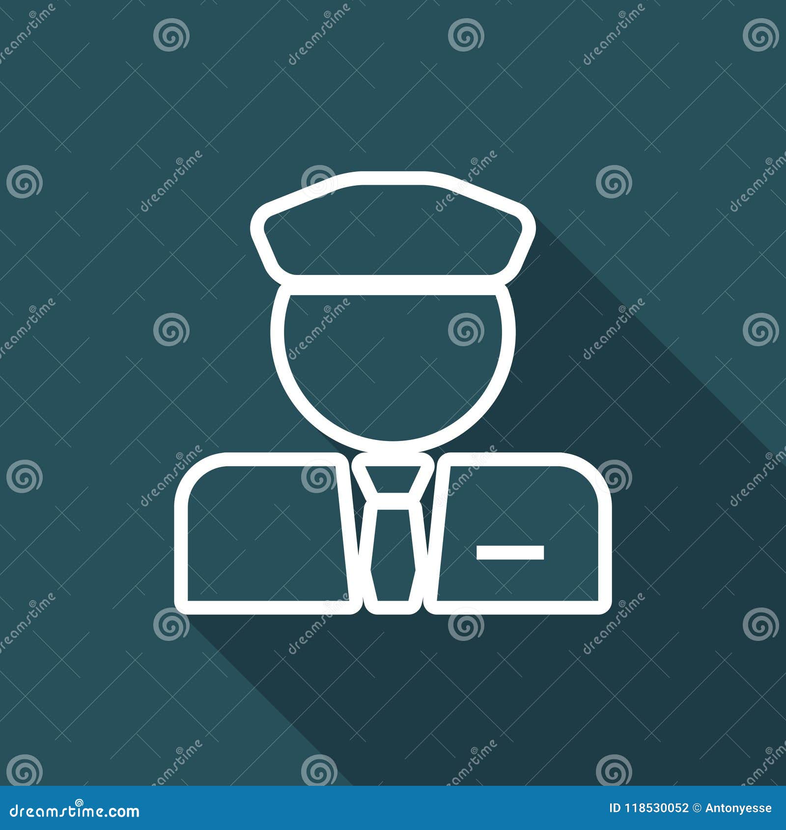 Policeman icon stock vector. Illustration of legal, policeman - 118530052