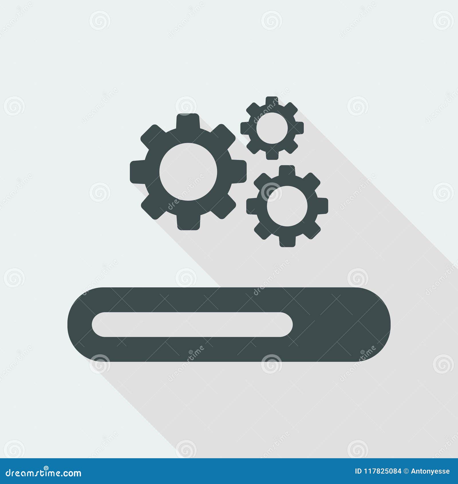 Progression Process Bar Icon Stock Vector - Illustration of complete ...