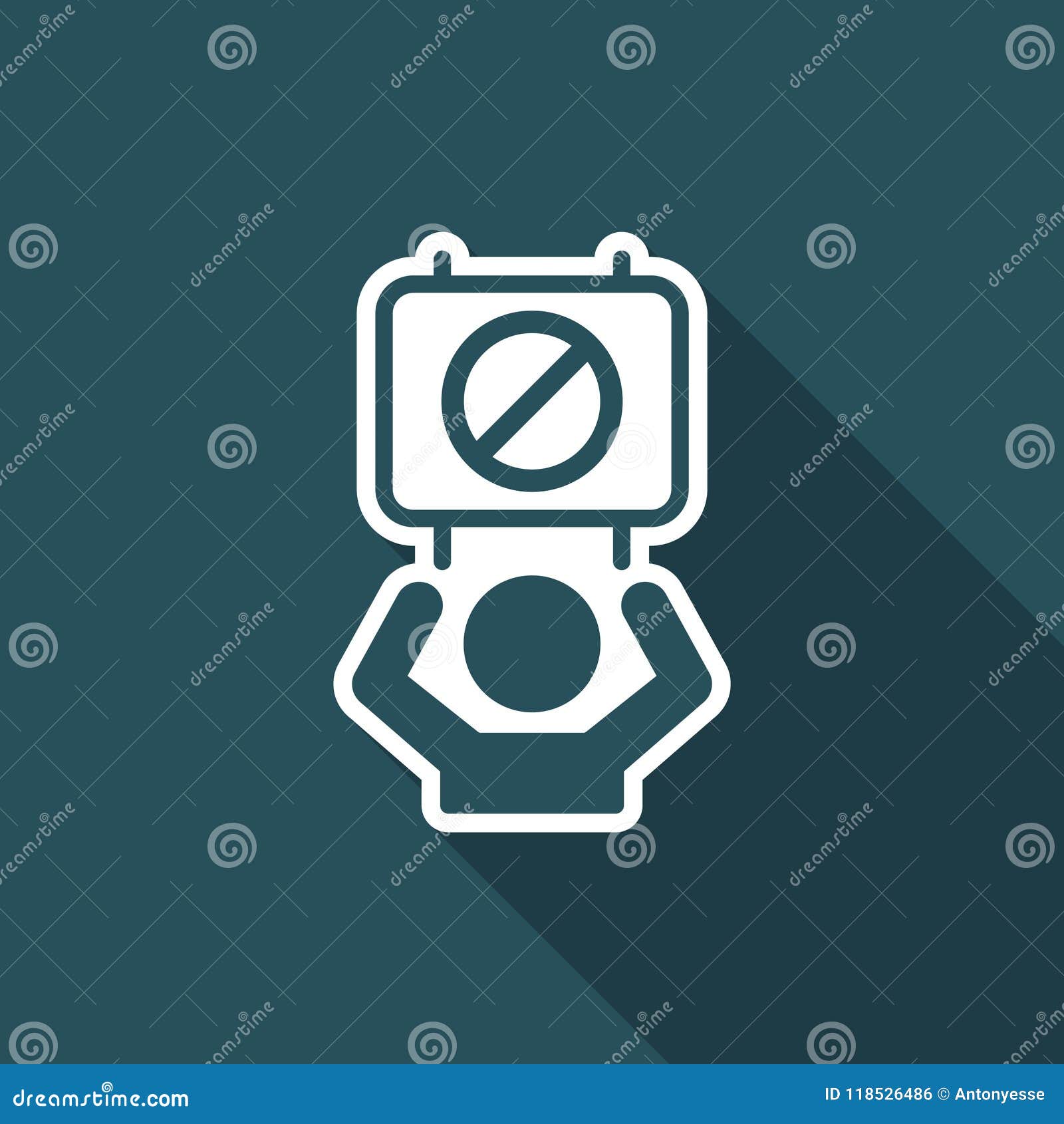 Prohibited Area - Vector Web Icon Stock Vector - Illustration of ...