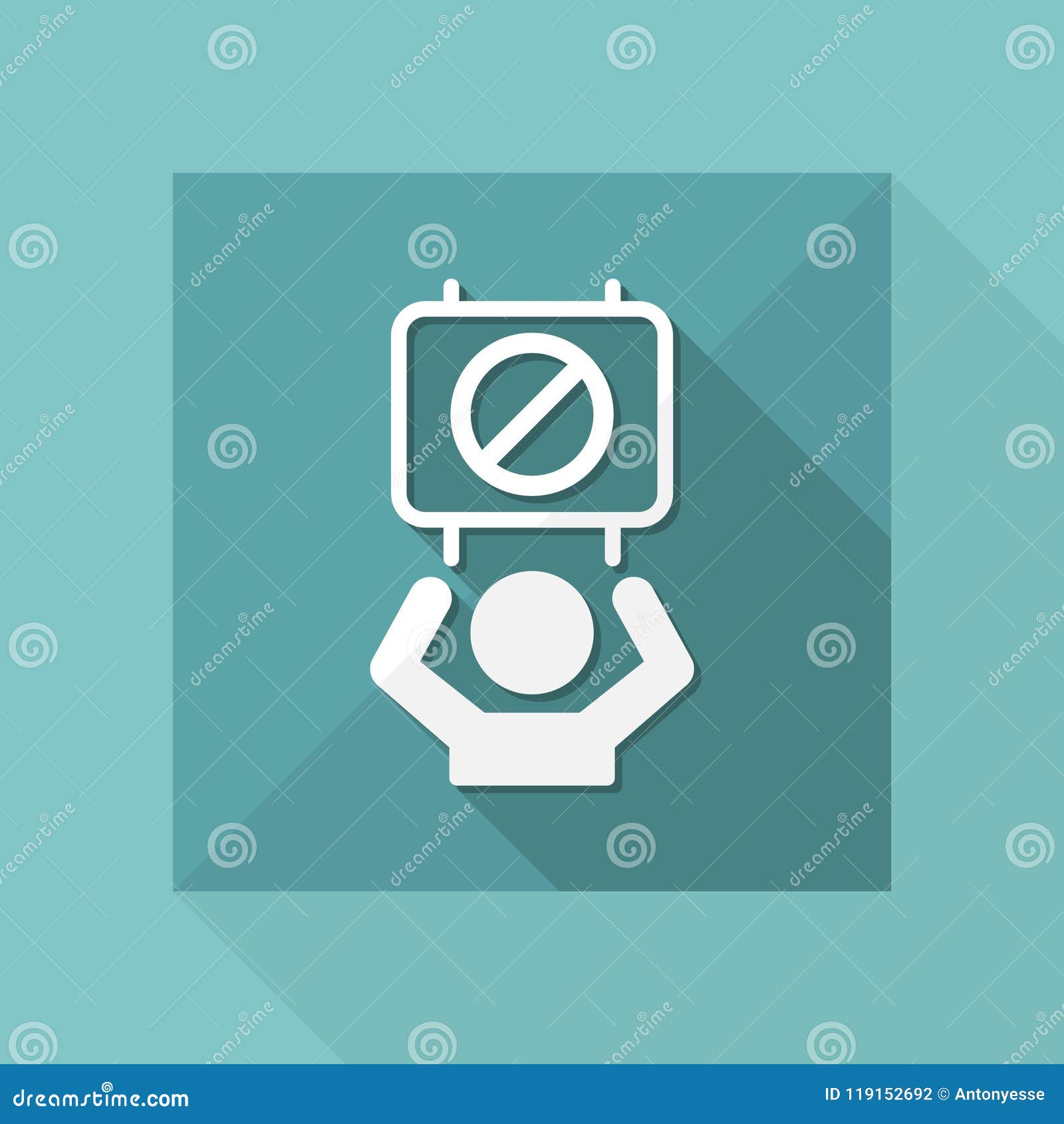 Prohibited Area - Vector Web Icon Stock Vector - Illustration of ...