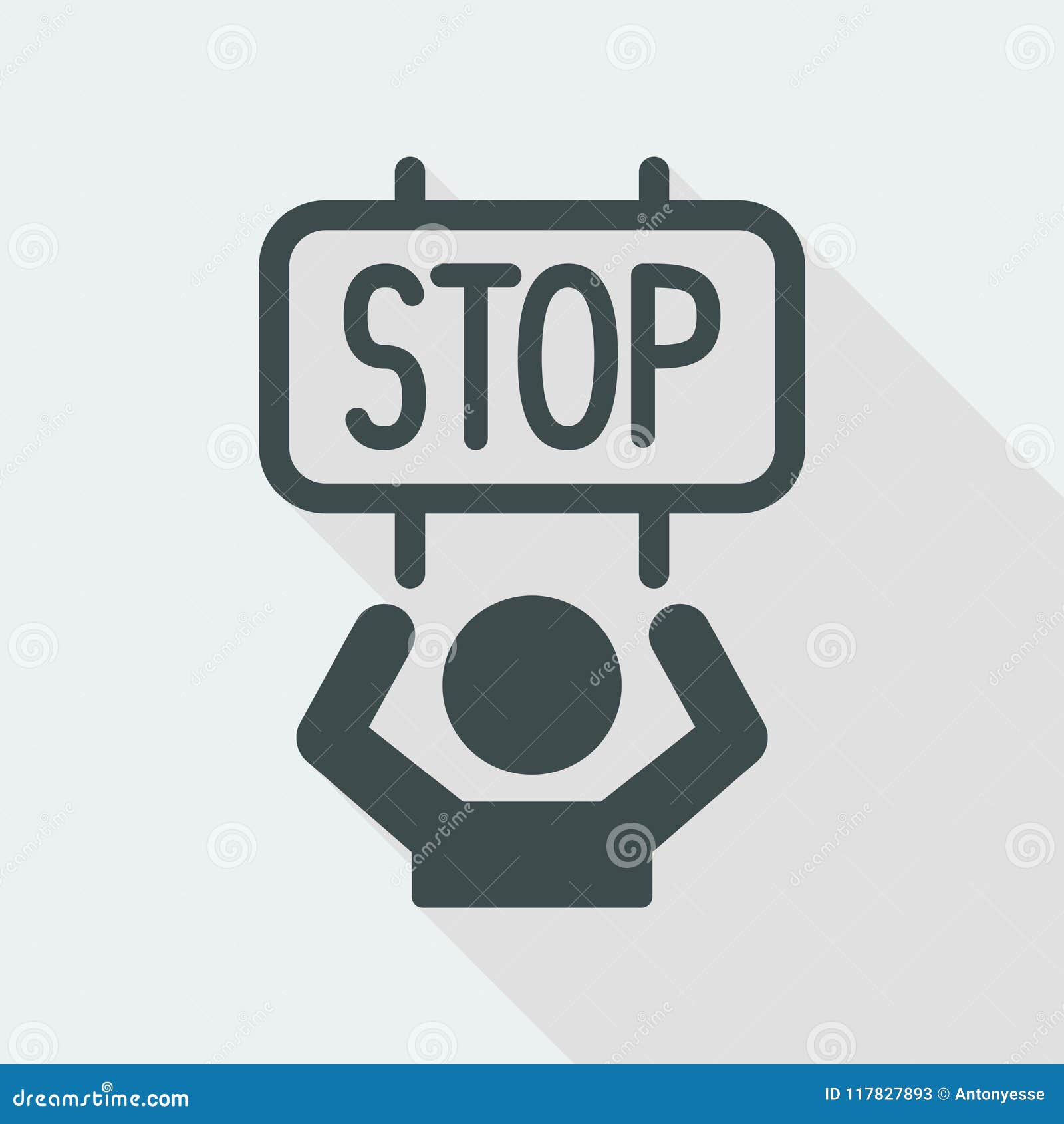 Protest for the Stop - Vector Web Icon Stock Vector - Illustration of ...