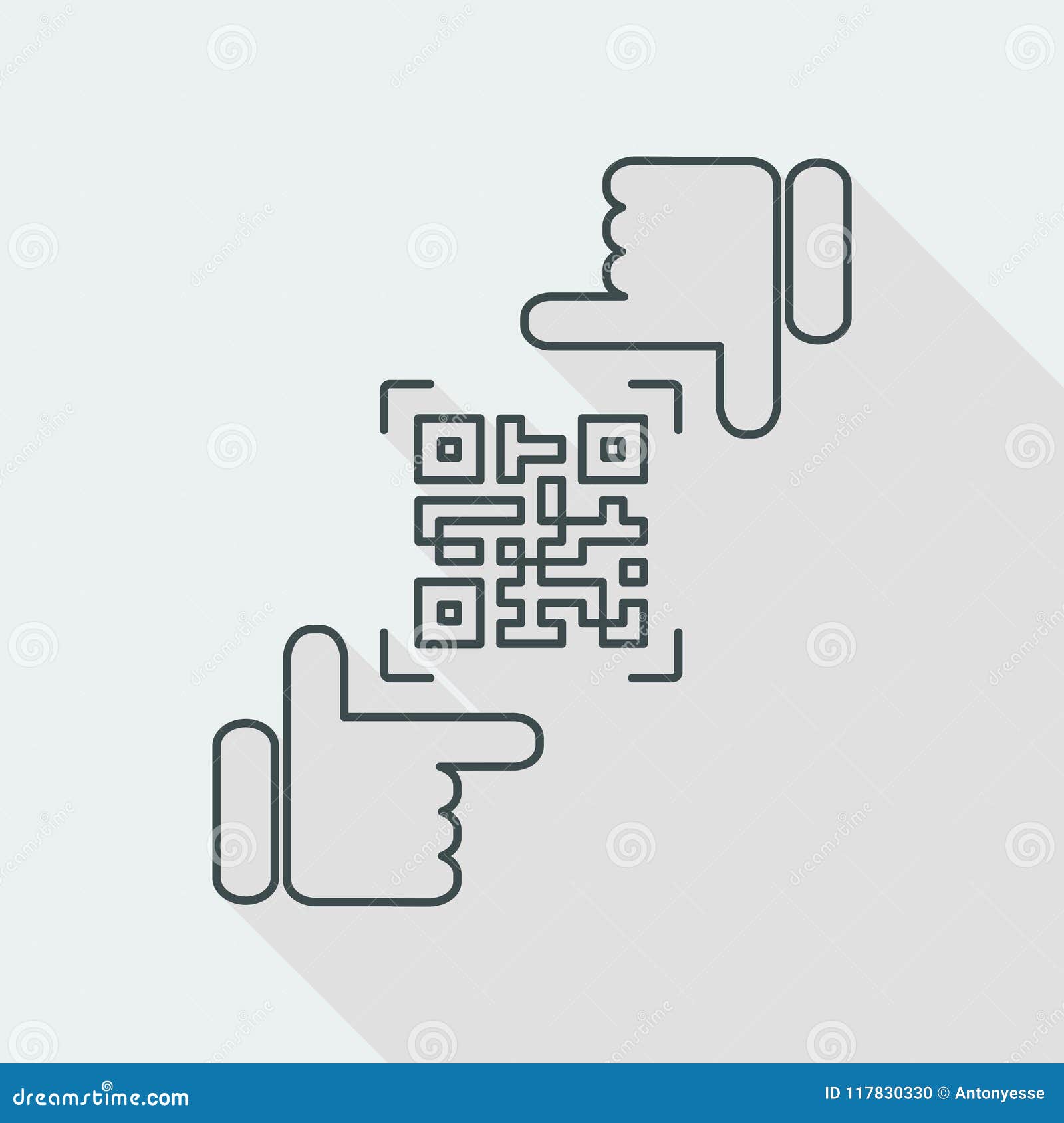 QR code framing stock vector. Illustration of click - 117830330