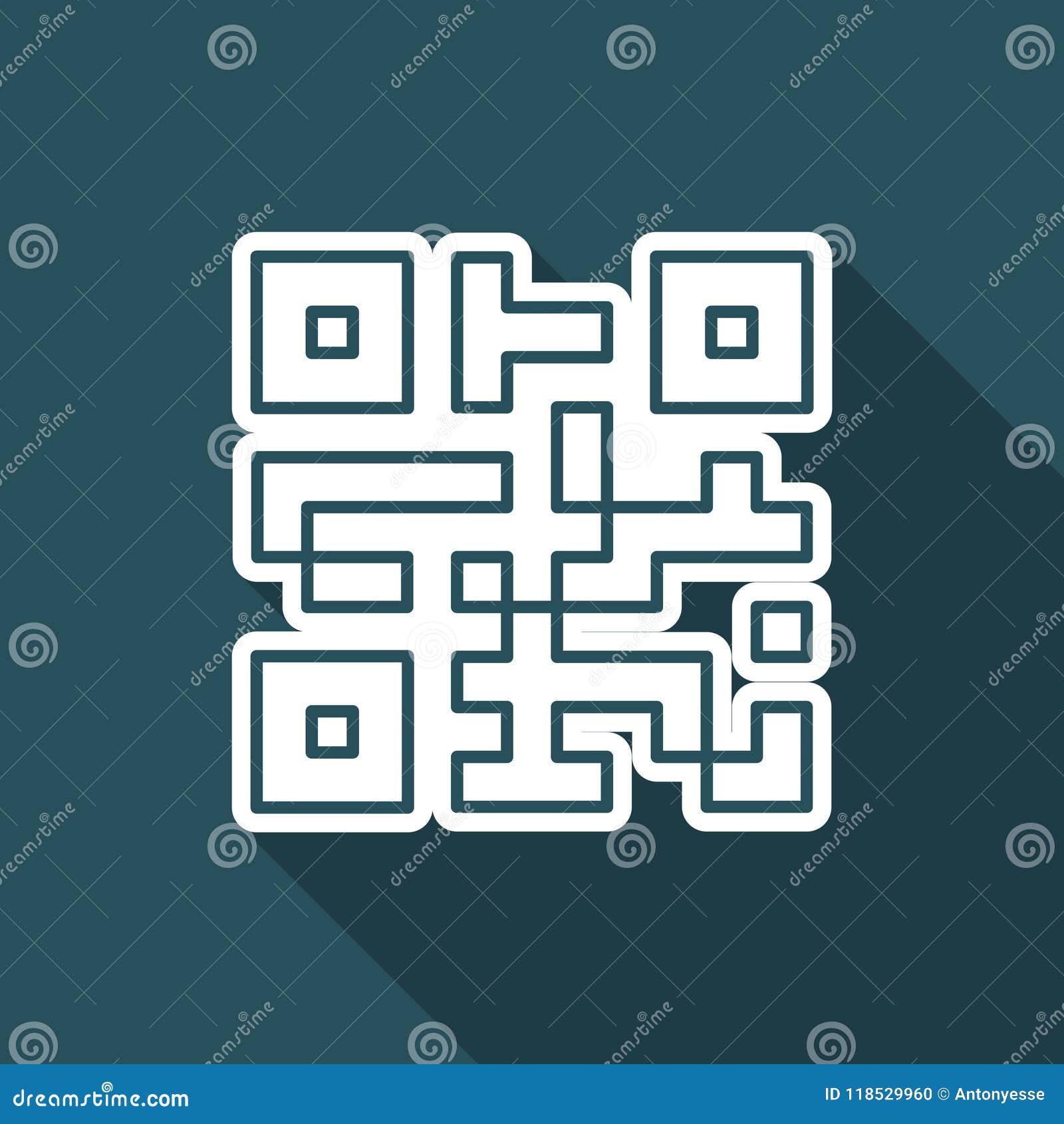 Qr code - Thin series stock vector. Illustration of product - 118529960
