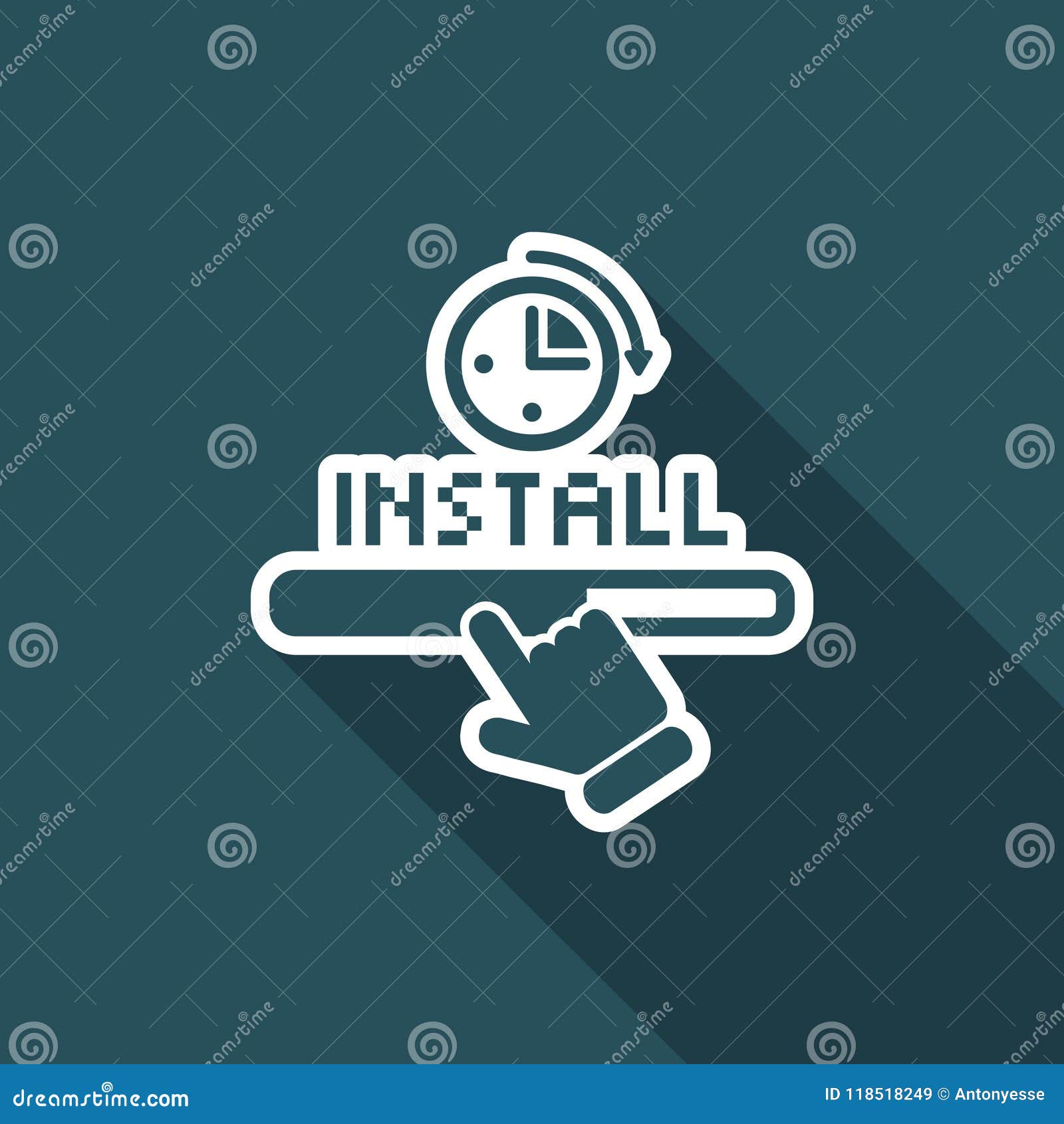Quick install stock vector. Illustration of button, internet - 118518249