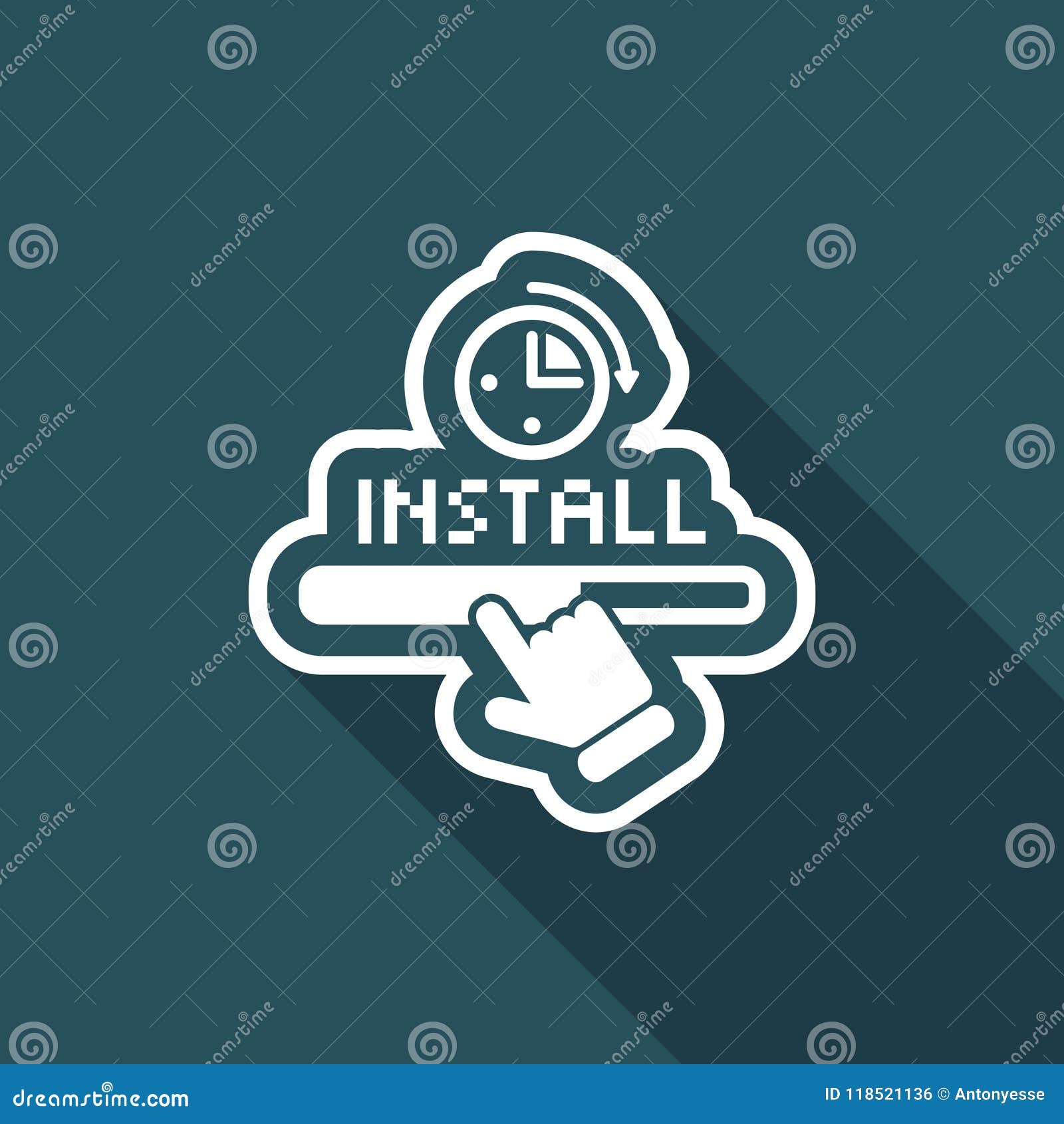 Quick install stock vector. Illustration of install - 118521136