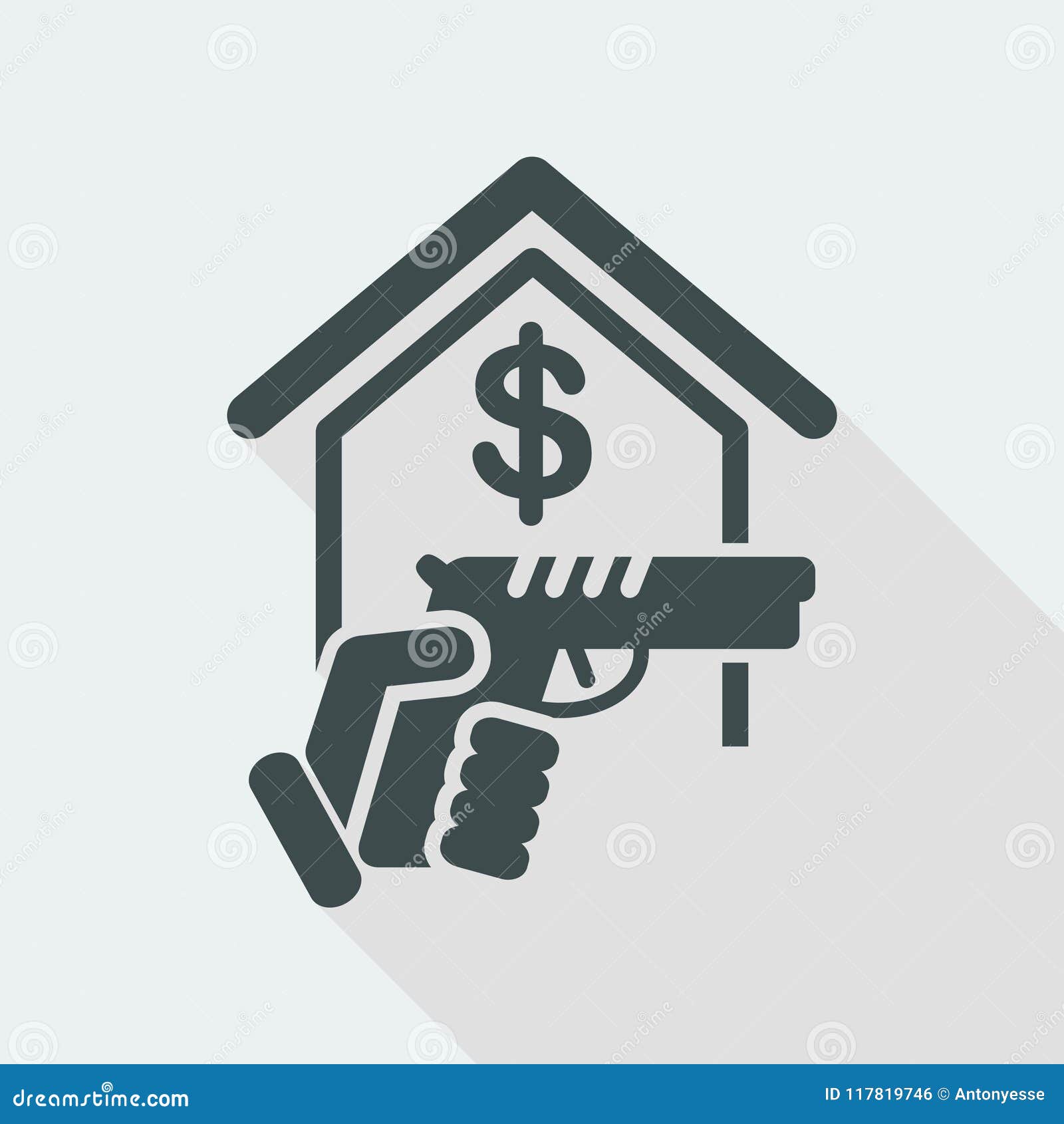 Raider icon stock vector. Illustration of offender, hand - 117819746