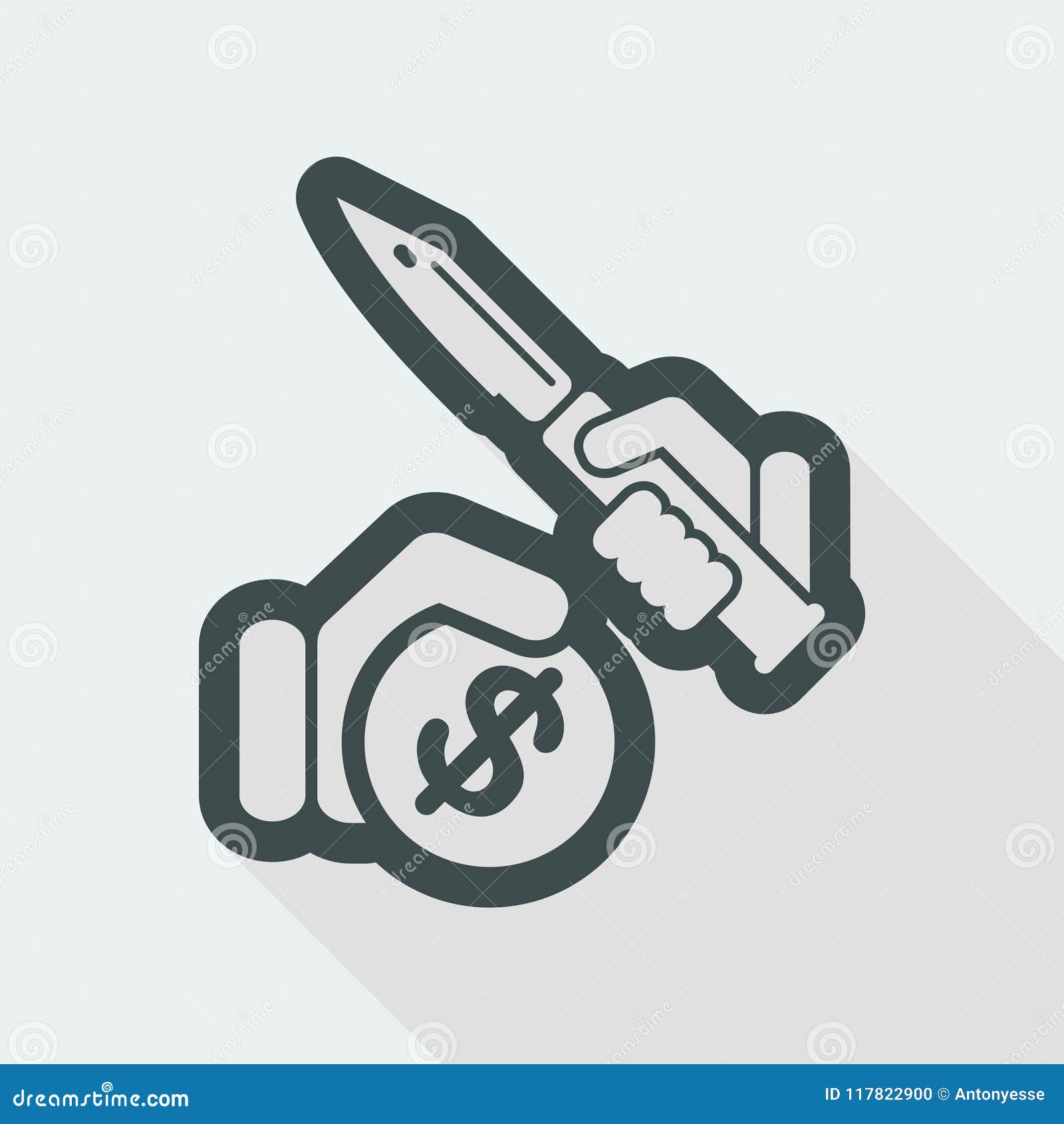Rapine icon stock vector. Illustration of putem, bandit - 117822900