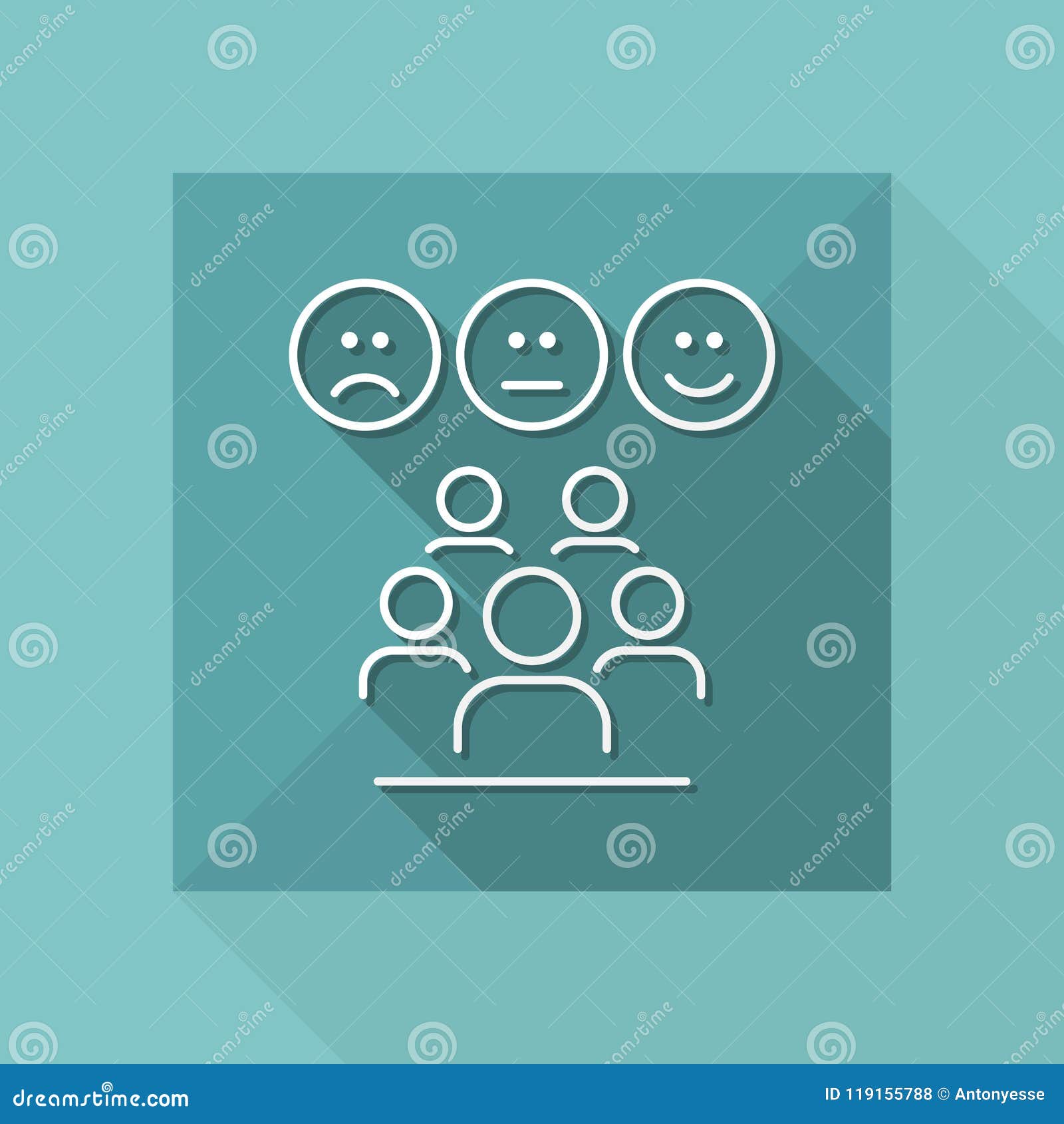 Rating team - Thin icon stock illustration. Illustration of concept ...