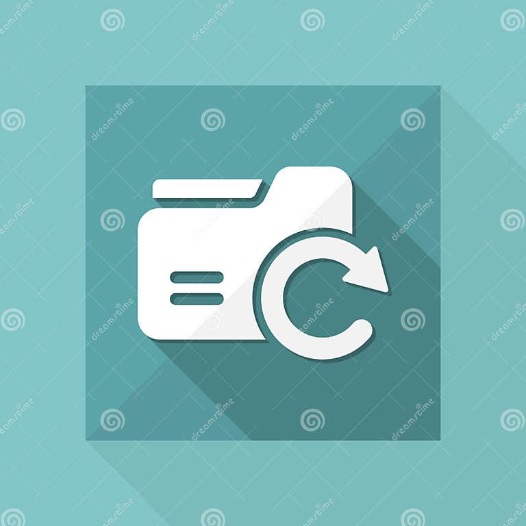 Refresh Folder - Flat Minimal Icon Stock Vector - Illustration of ...